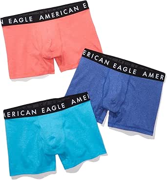 American Eagle Men O 4.5" Classic Boxer Brief 3-Pack, Multi, S: Buy ...