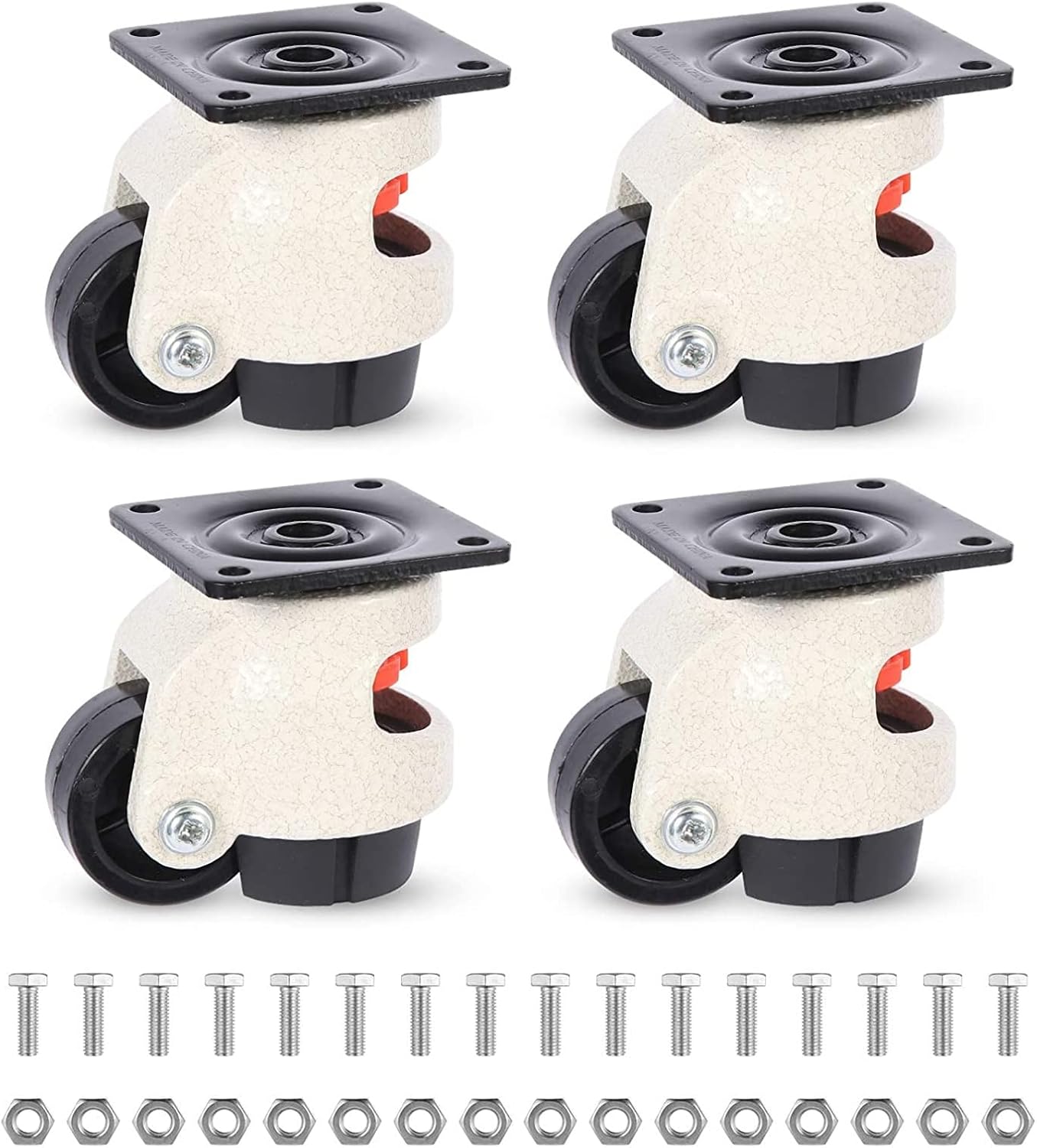 DHALGA Leveling Casters Retractable Heavy Duty of 2200 Lbs Set of 4 ...