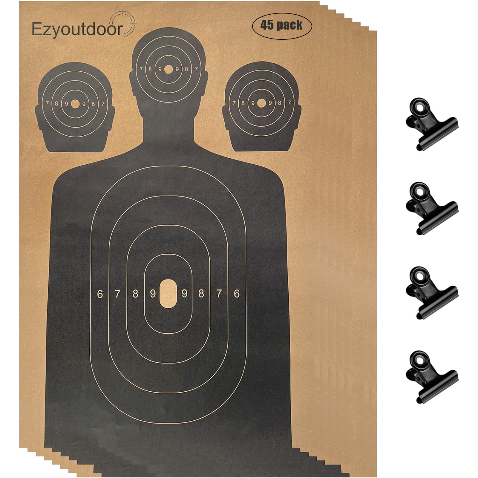 Snapklik.com : 45 Pack Paper Shooting Tatgets - 17 X 25 Inch Multiple ...