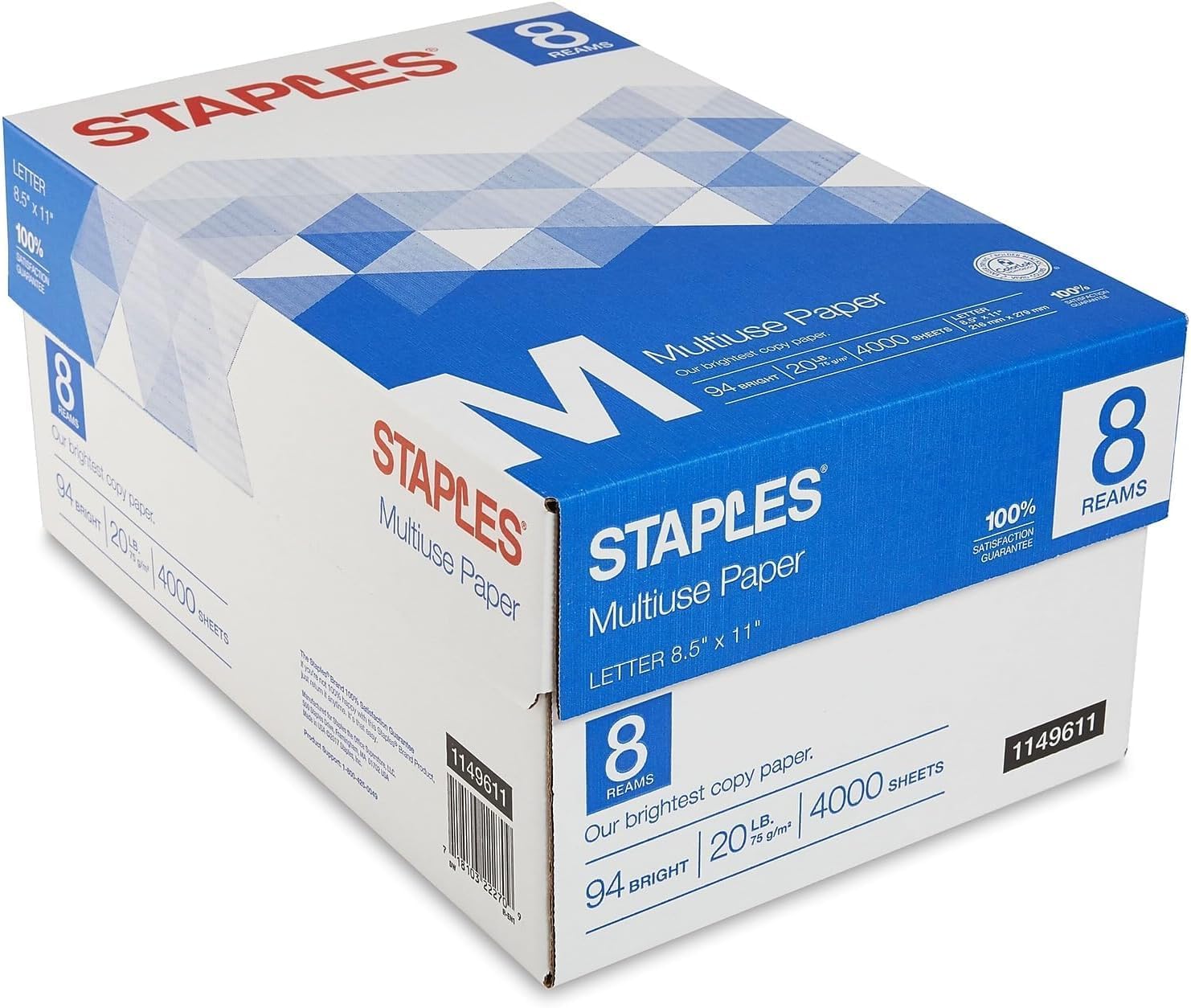 Amazon.com : Staples TRU RED Copy Paper, 8.5" x 11" Sheet Size, 92 ...