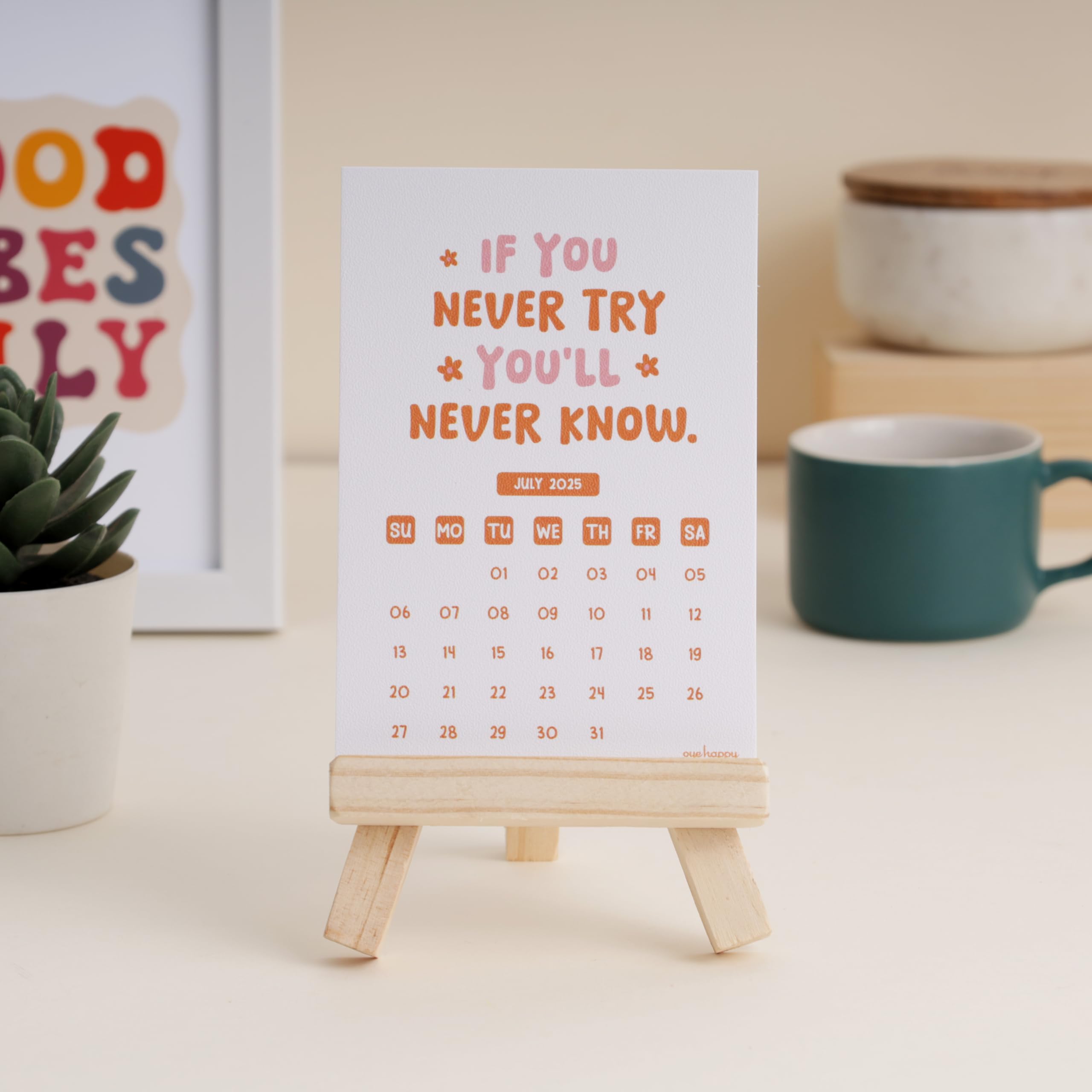 Inspirational Calendar For Women Friends Calendar 2025 With Wooden ...