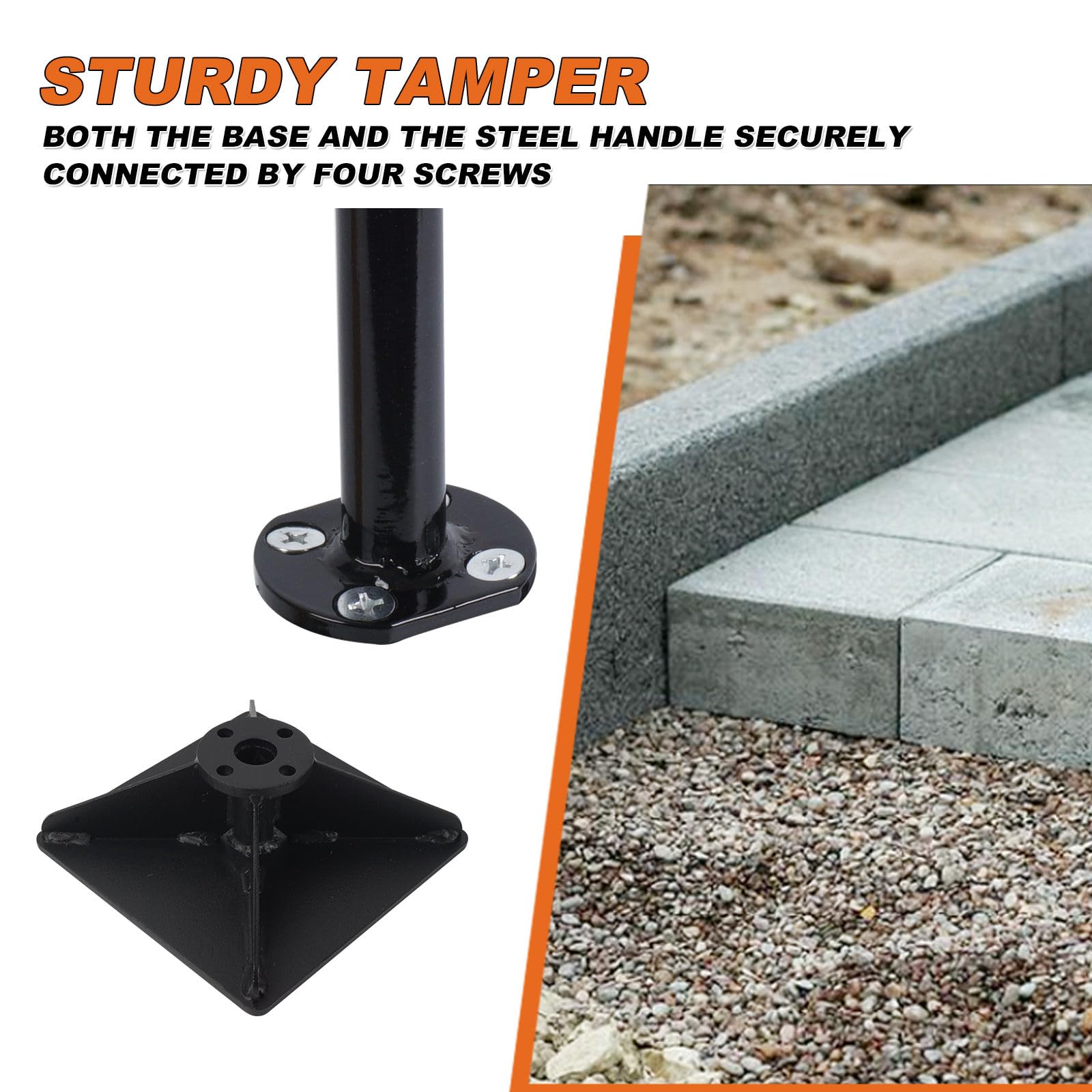 Snapklik.com : Smarkey Steel Tamper Tool, Landscaping Lawn Garden Sand ...