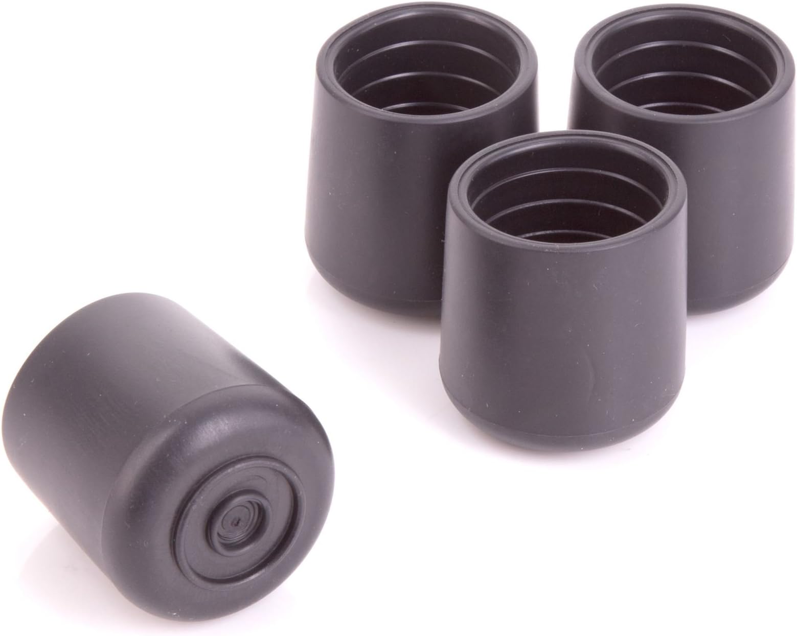 4X Large Black Rubber Ferrules 28mm - Chair/Table Leg Non-Slip End ...