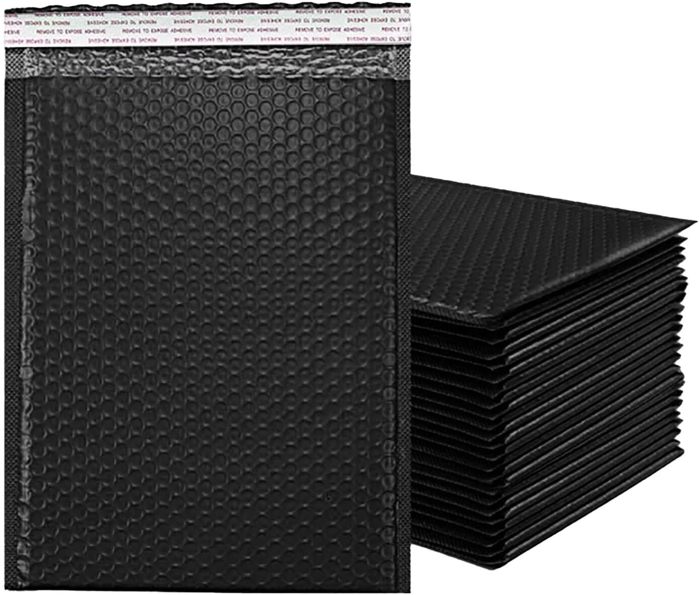 Amazon.com : Bubble mailer bag, 50 pack in polyethylene, black 5 x 7 ...