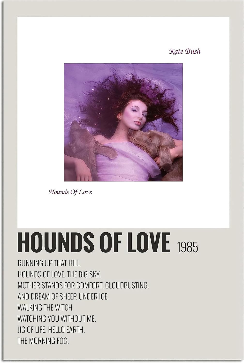 Amazon.com: Uozylo Kate Bush Poster Hounds of Love Album Cover Posters ...