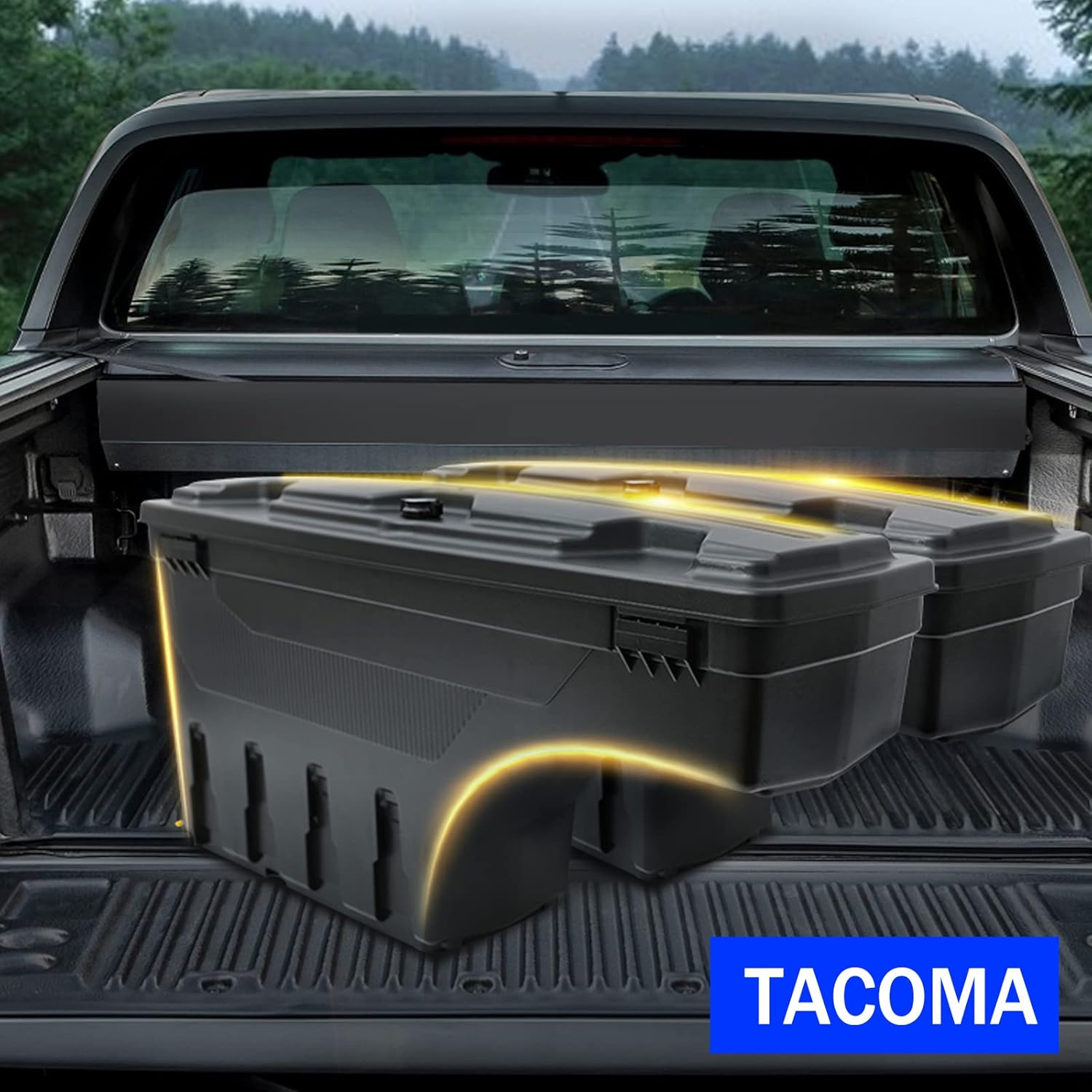 Amazon.com: AOMSAZTO Lockable Truck Bed Storage Toolbox Fit for Toyota ...