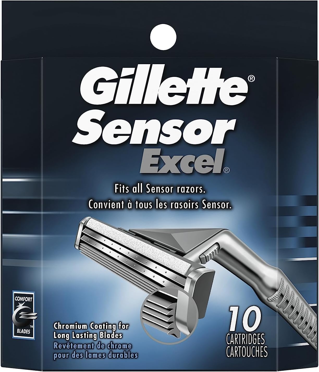 Amazon.com: Gillette Sensor Excel Men's Razor Blade Refills, 10 Count ...