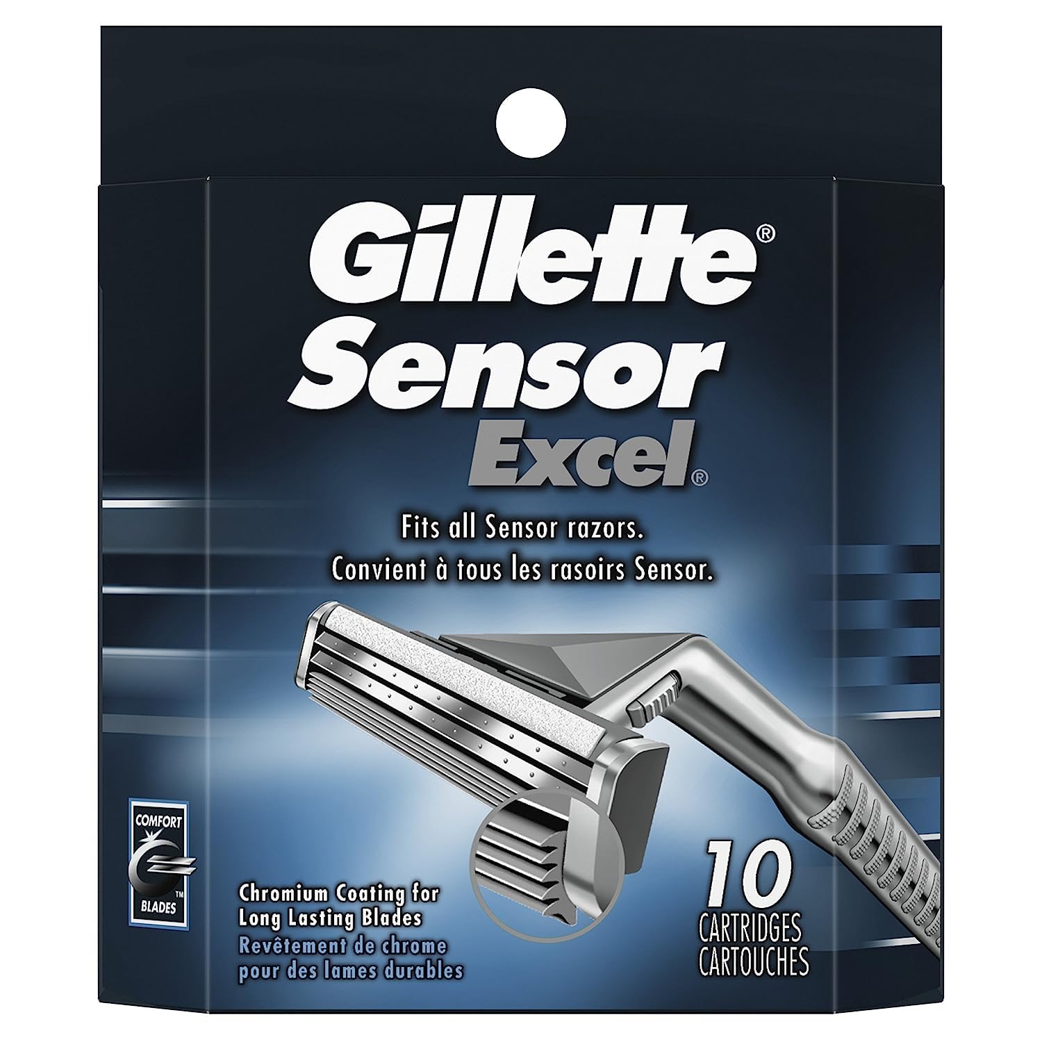 Amazon.com: Gillette Sensor Excel Men's Razor Blade Refills, 10 Count ...