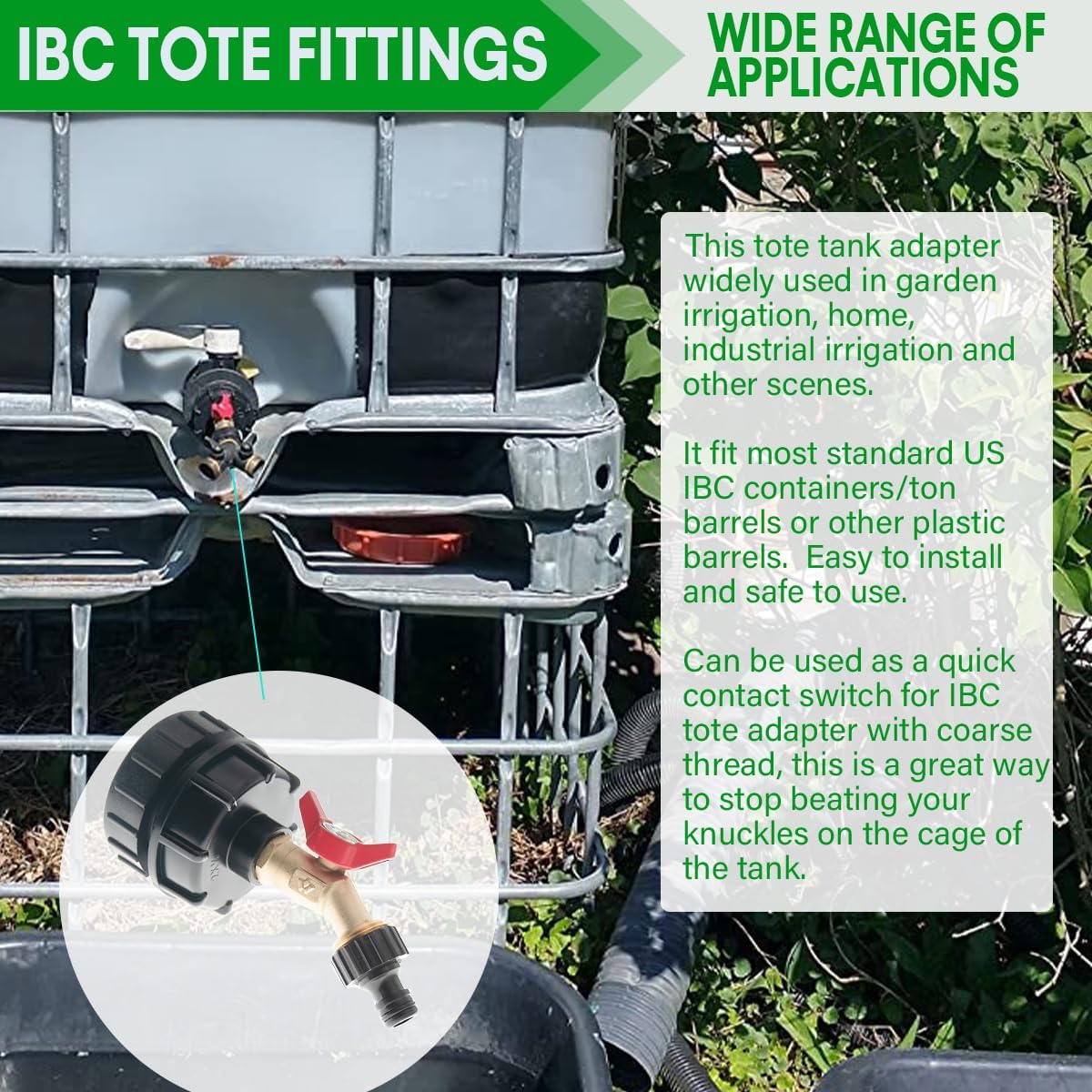 IBC Tote Fittings - 275-330 Gallon IBC Tote Adapter,IBC Tote Tank ...