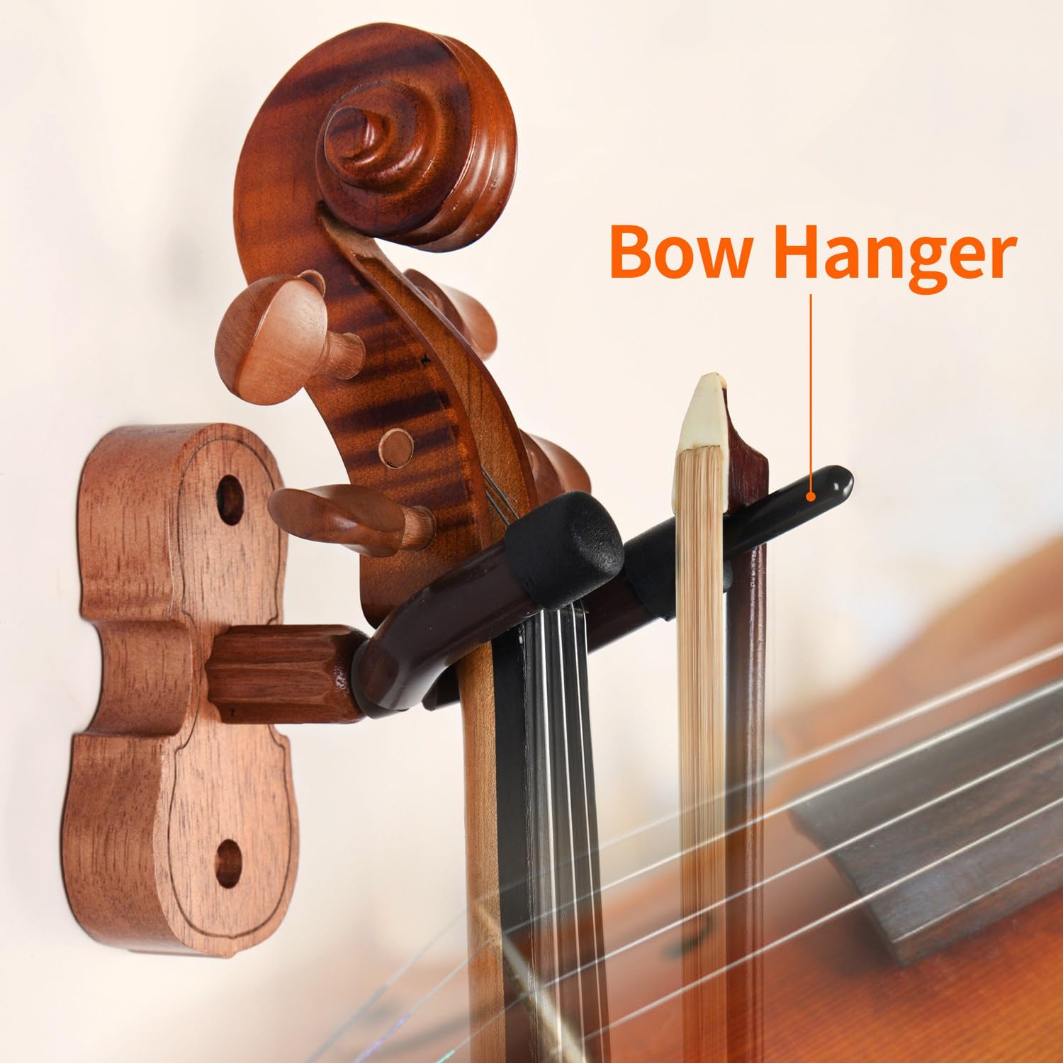 Snapklik.com : Violin Wall Mount Violin Hanger Mahogany Violin Viola Stand