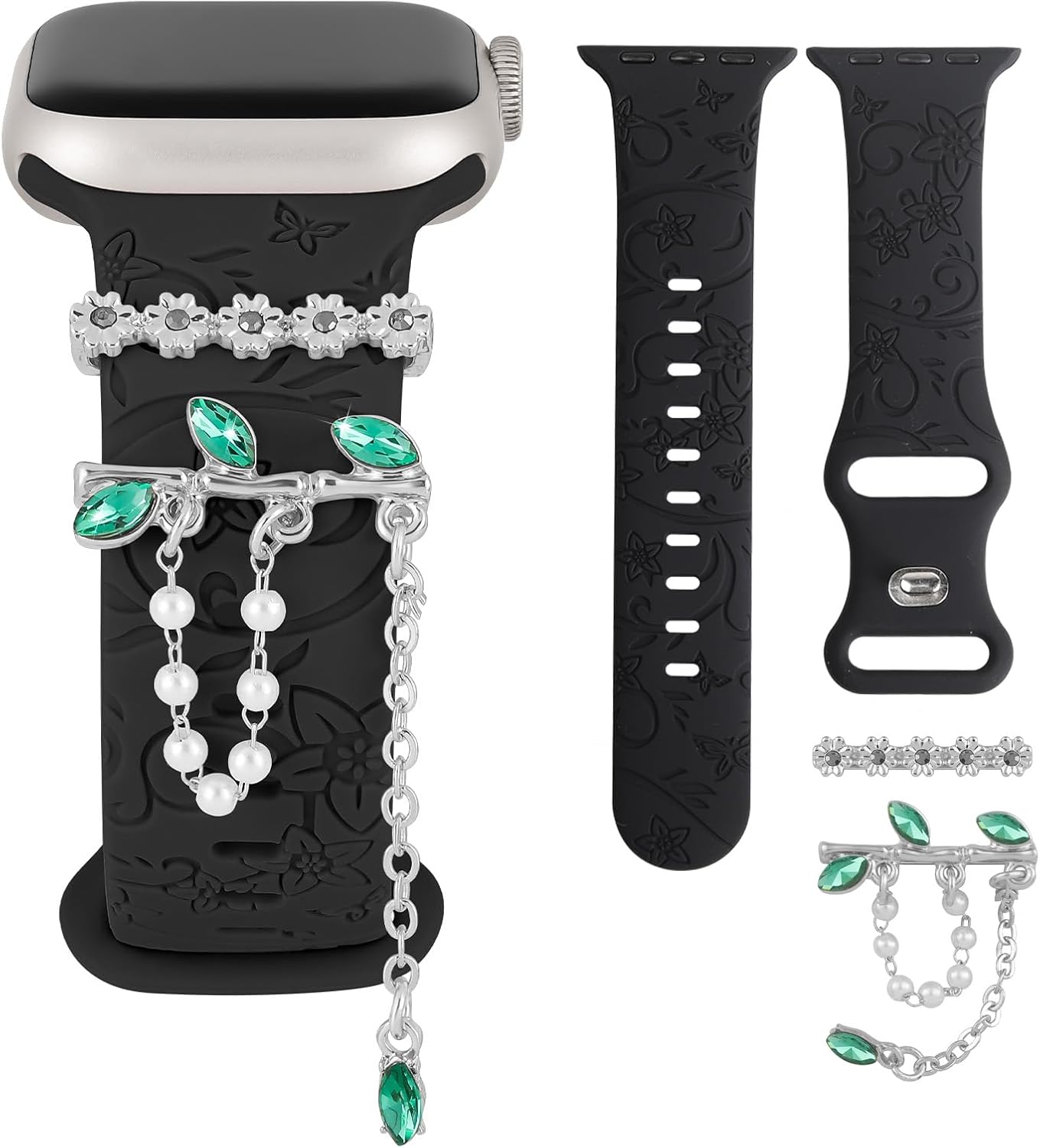 Amazon.com: Charm+Band for Apple Watch Bands 40mm 41mm 38mm 44mm 45mm ...