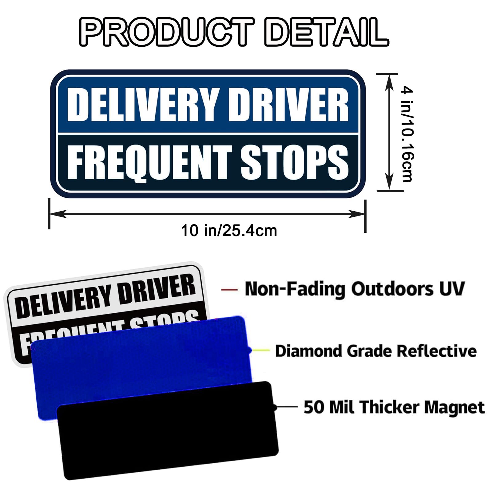 Magnetic Signs Aazon.co: GEEKBEAR Food Delivery Driver Frequent Stops ...