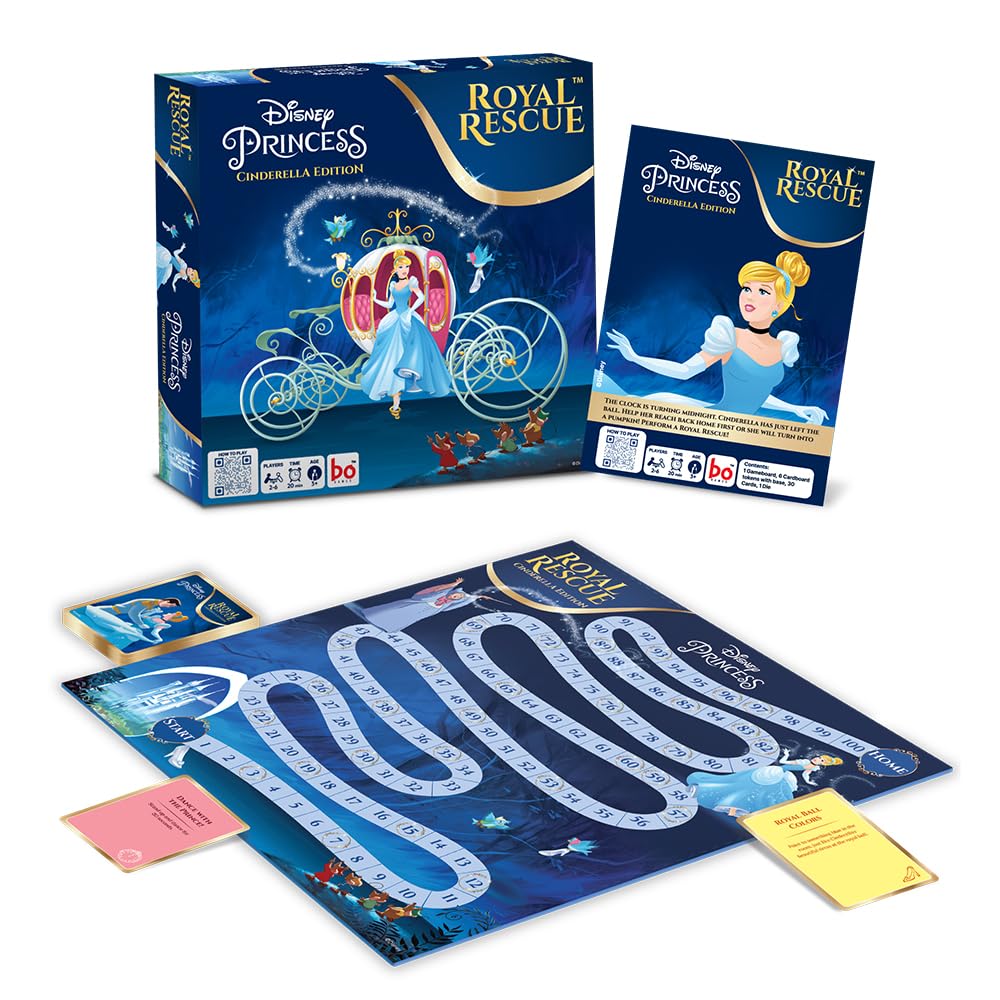 Buy Borad Disney Princess Cinderella Edition Royal Rescue Board Game ...