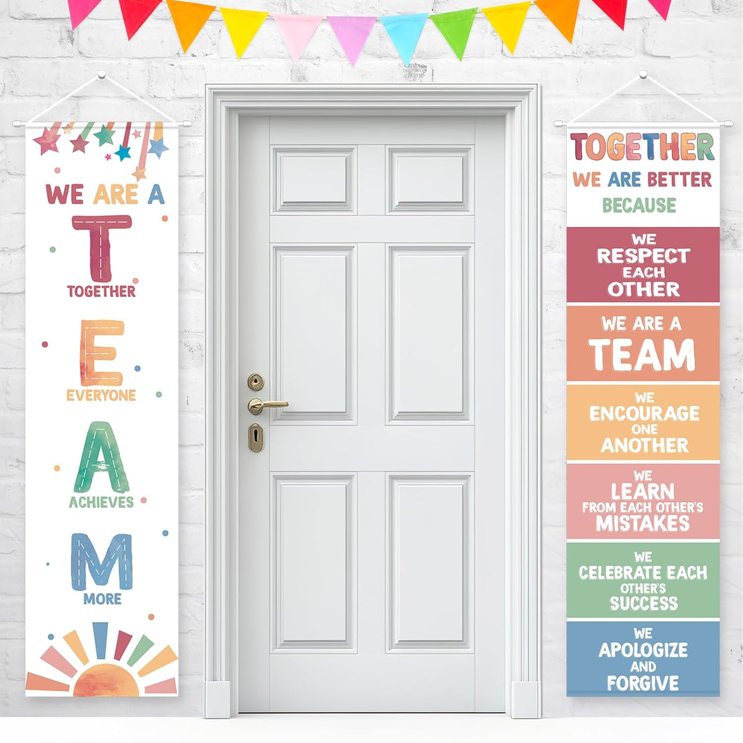 Amazon.com: 2 PCS Classroom Team Banners Back to School Decorations ...