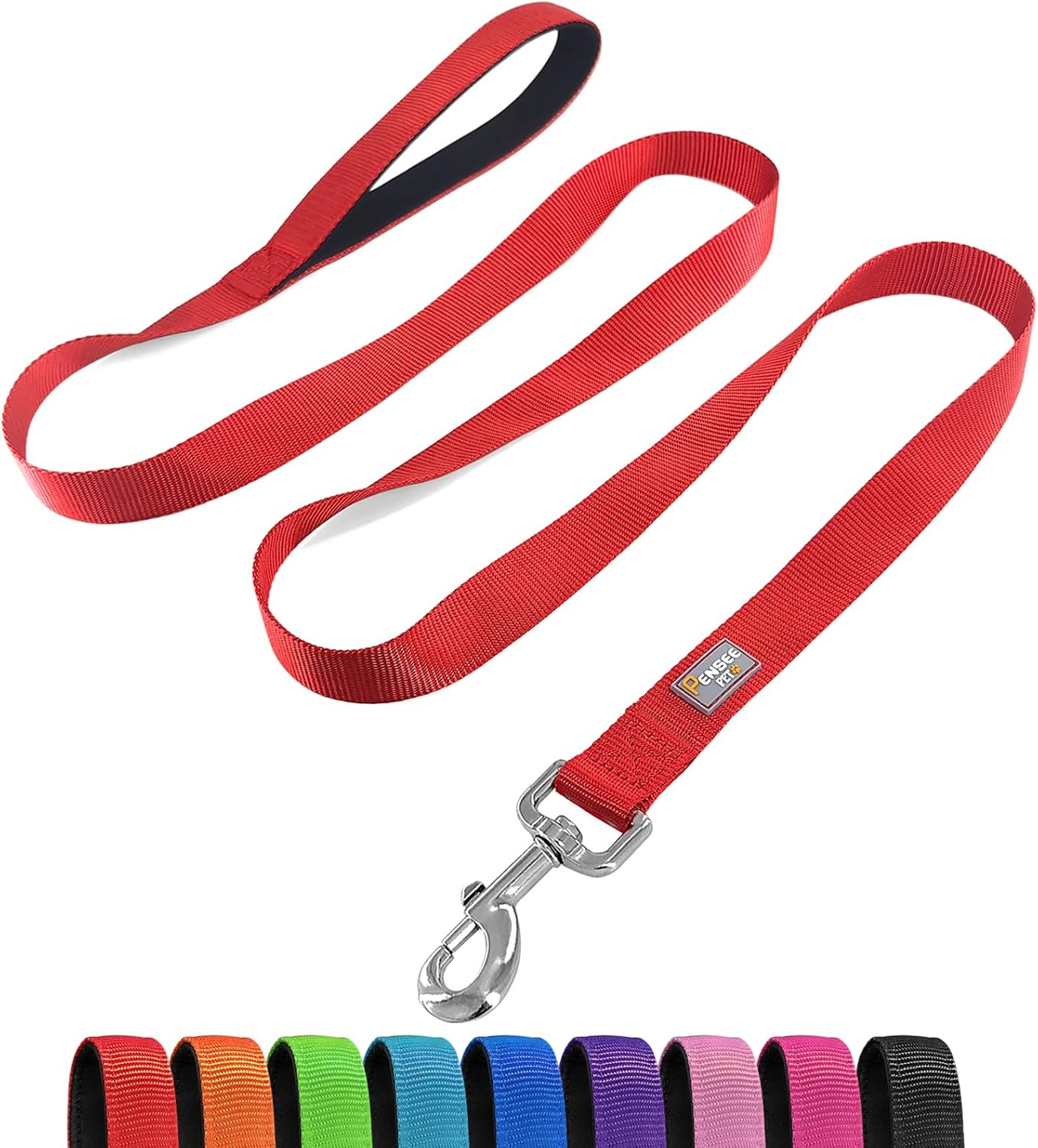 Amazon.com : PenSeepet Basic Dog Leashes 6 FT Padded Handle Nylon Dogs ...