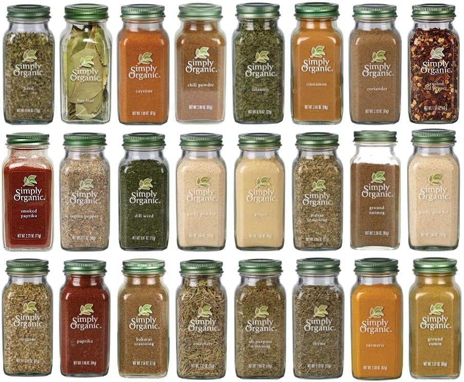 Amazon.com : Simply Organic Herbs, Spices and Seasonings Assorted ...