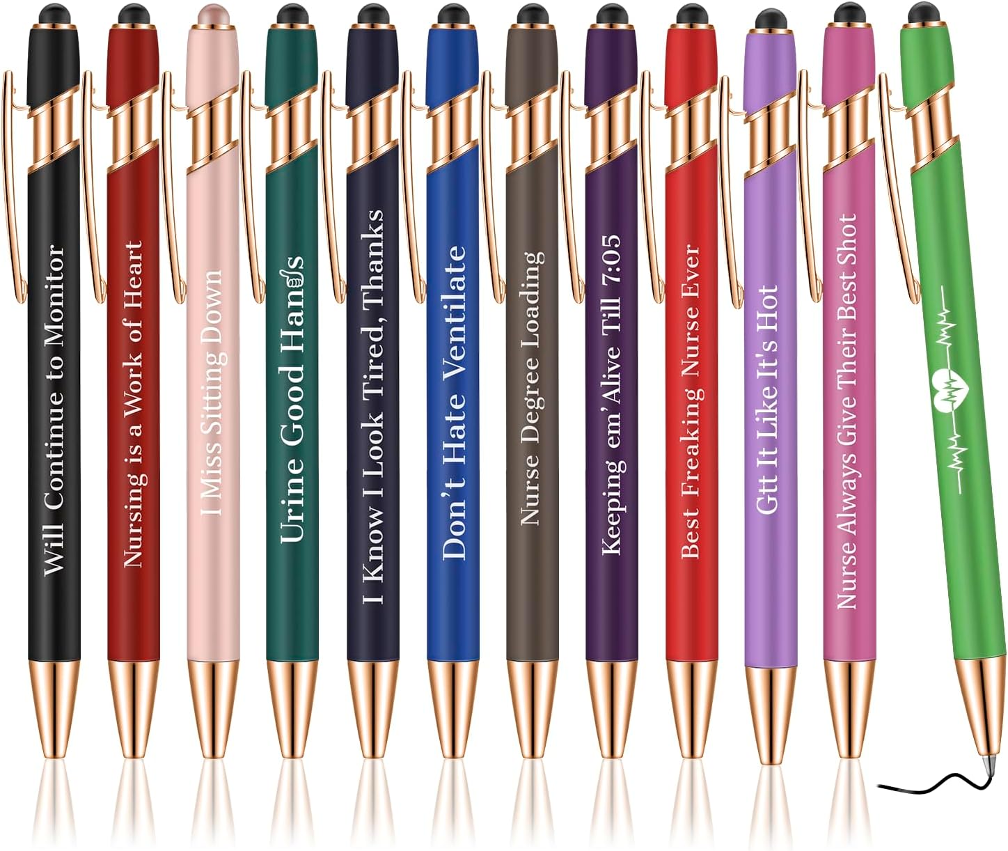 Amazon.com : WILLBOND 6 Pcs Nurses Funny Pens Set Nurses Pens Set Funny ...