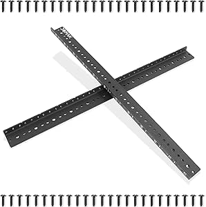 Amazon.com: GAILFIELD 12U Rack Rails (2-Pack) Black Powder Coated Alloy ...