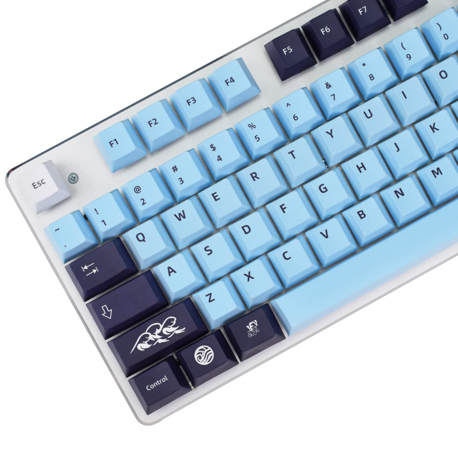 MOLGRIA GMK MIZU Keycaps, 136 Set Keycaps MIZU for Gaming Keyboard, PBT ...
