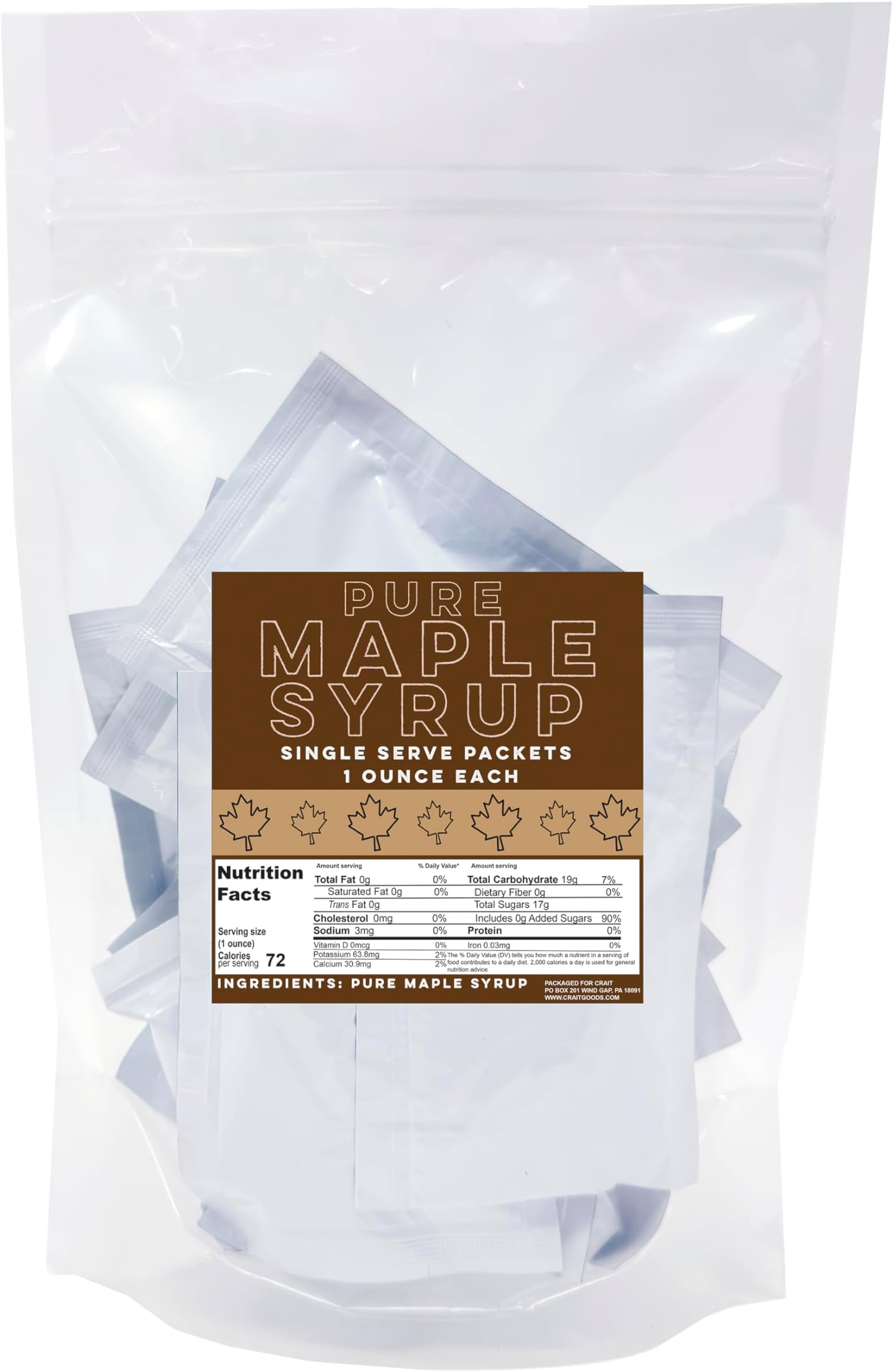 Amazon.com : Dickinson's Pure Maple Syrup, 1.6 Ounce (Count of 72) Pack ...
