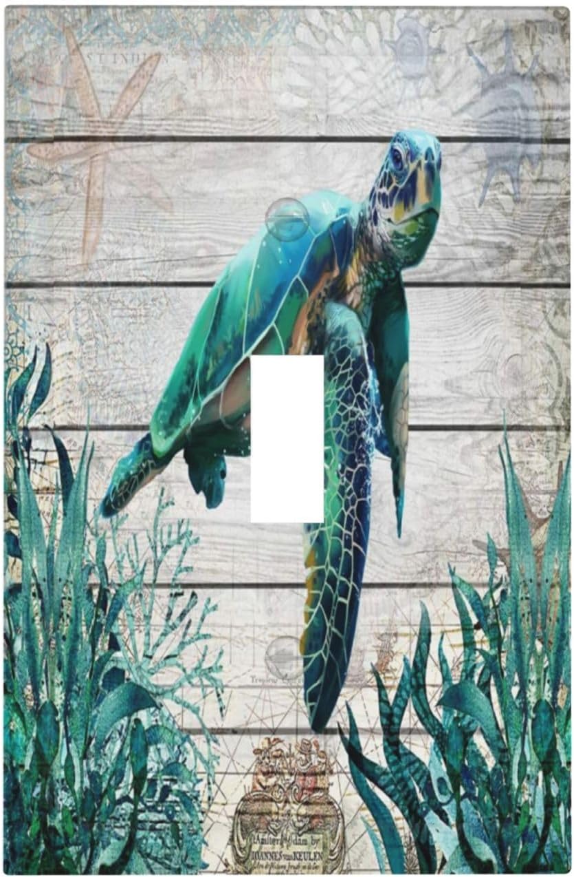 Sghxwp Decorative Switch Plate Covers Turquoise Sea Turtle Green ...