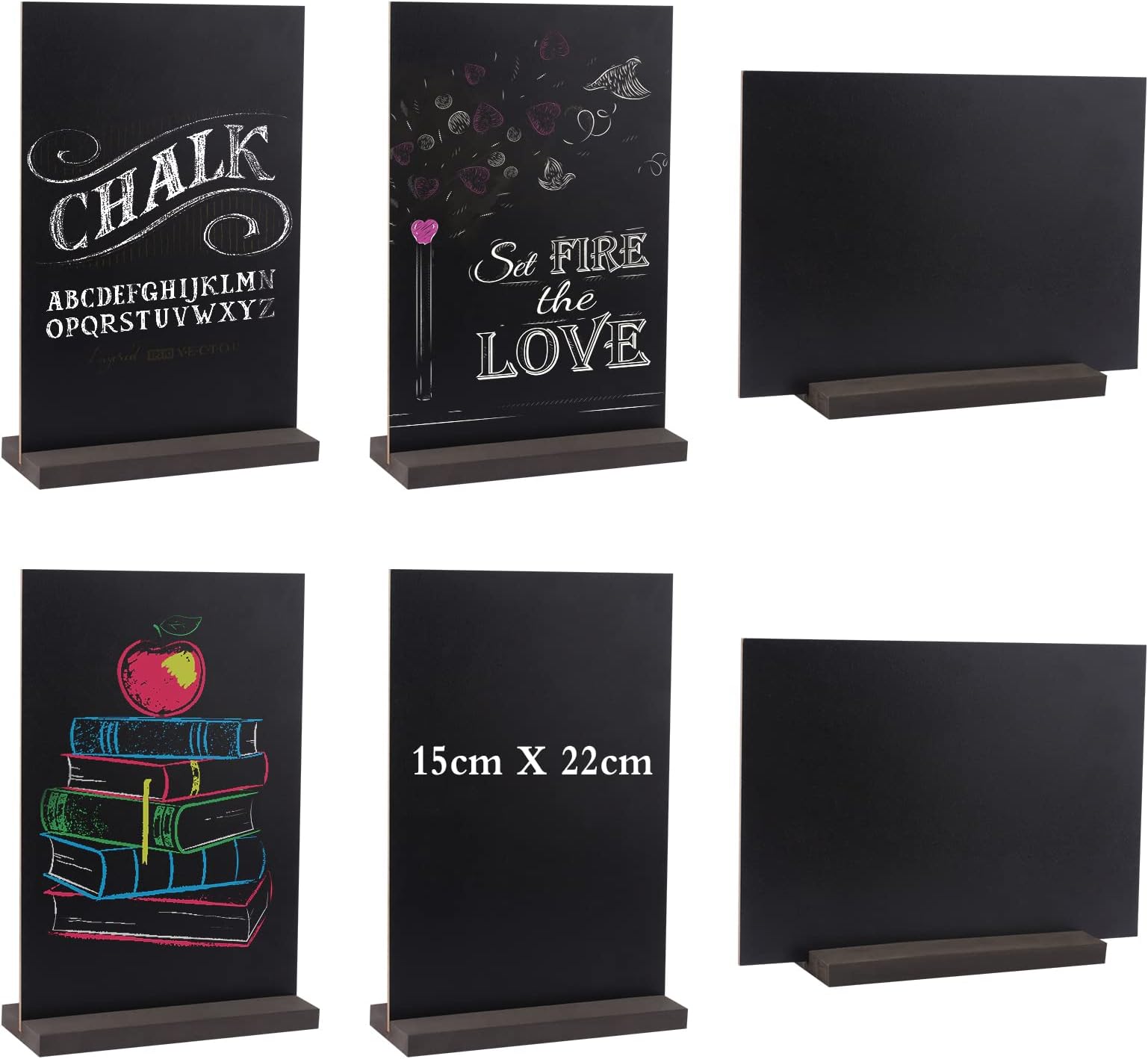 Mini Chalkboard Signs 6Pcs Small Blackboards 9x6 inch Message Boards ...