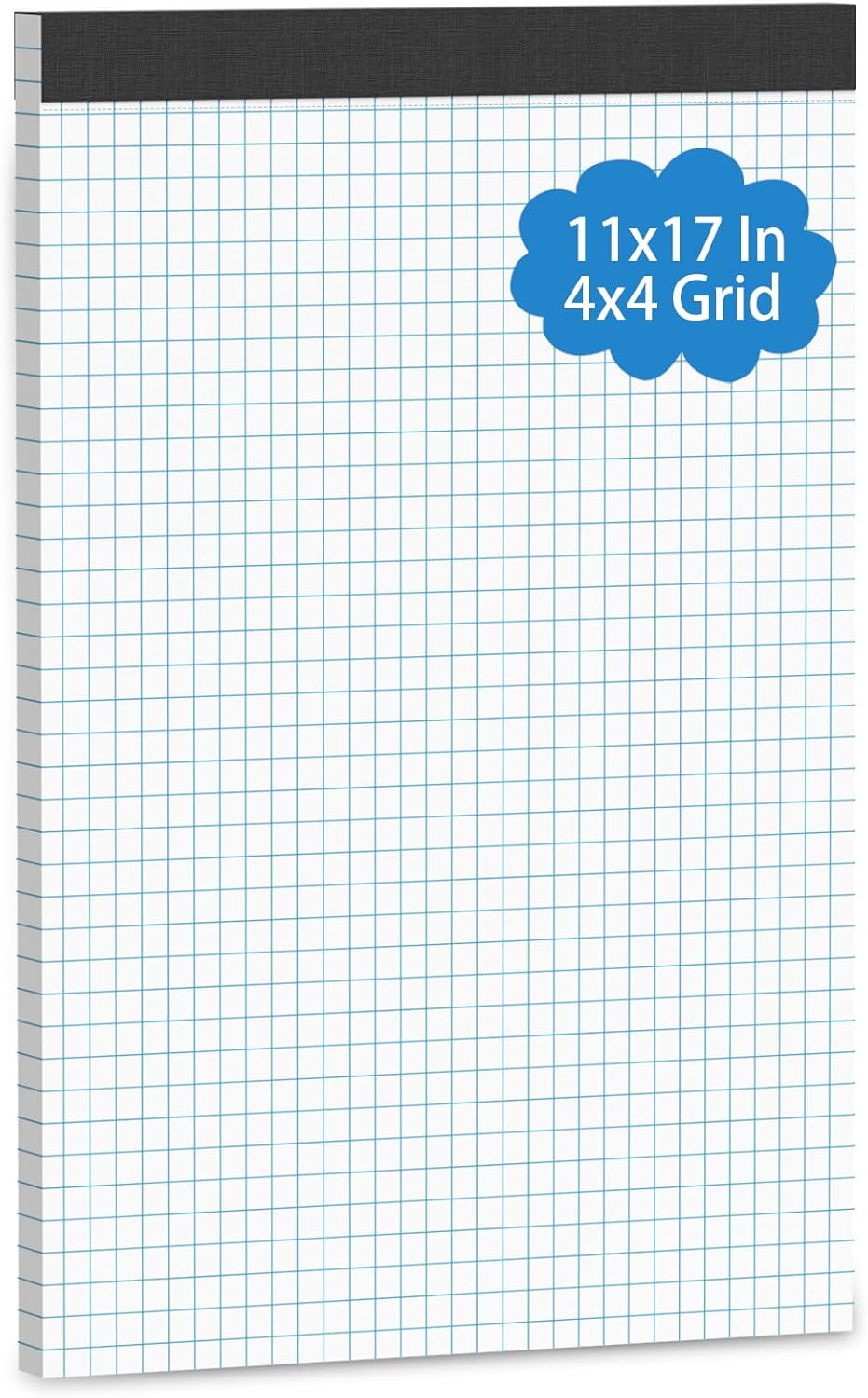 Amazon.com : Large Graph Paper Pad 11 x 17, Grid Paper, 4x4 Graph Ruled ...