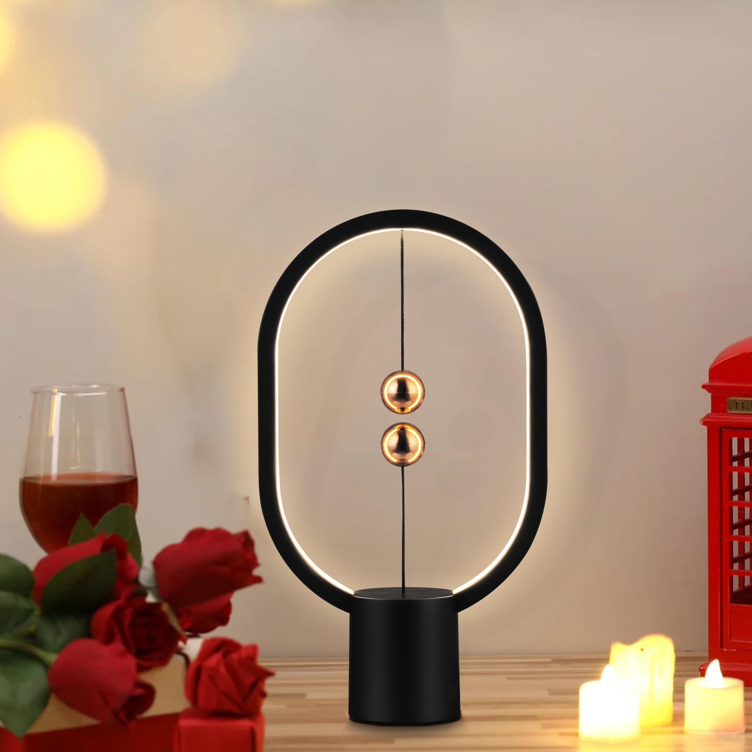 BABLOOM Magnetic Lamp - USB-Powered LED Table Lamp with Floating Design ...