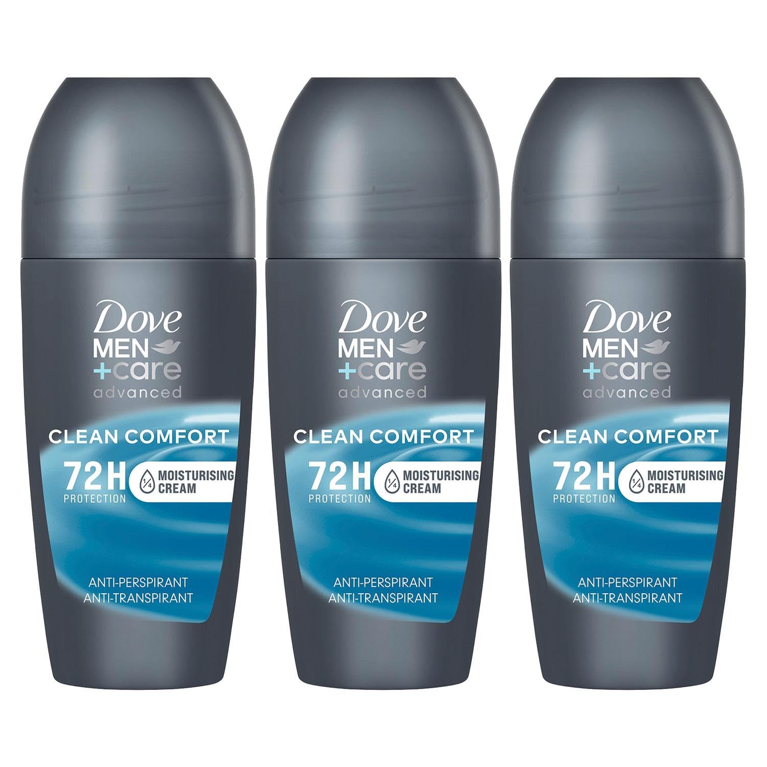 Dove Men+Care Roll On Clean Comfort Advanced Moisturiser Technology 48 ...