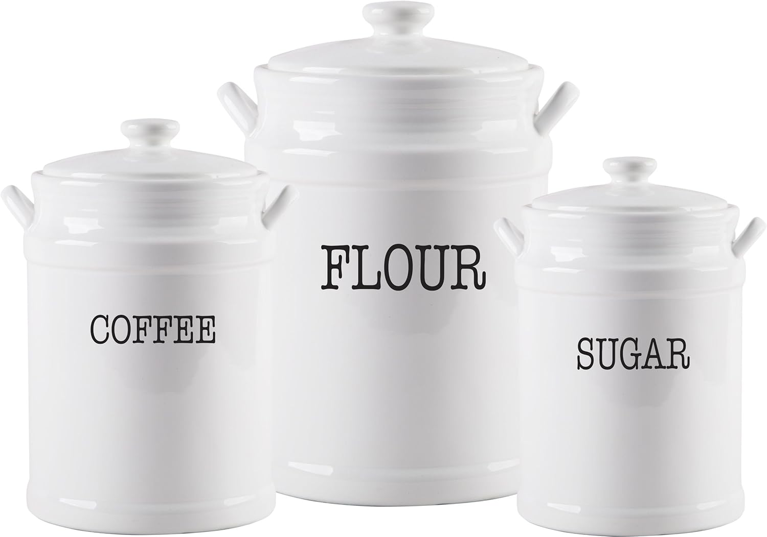 Amazon.com: Home Essentials Fiddle & Fern Set Of 3 Prep Canisters With ...