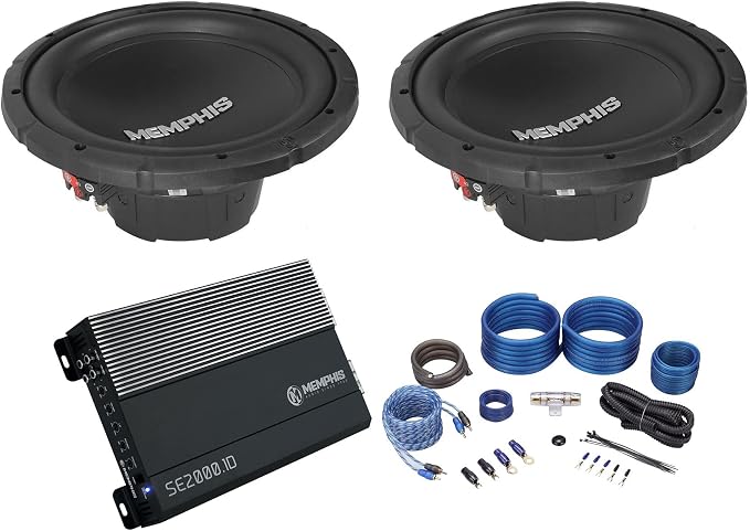 Amazon.com: (2) Memphis Audio SRX1244 12" 500w SRX Car Subwoofers+Mono ...