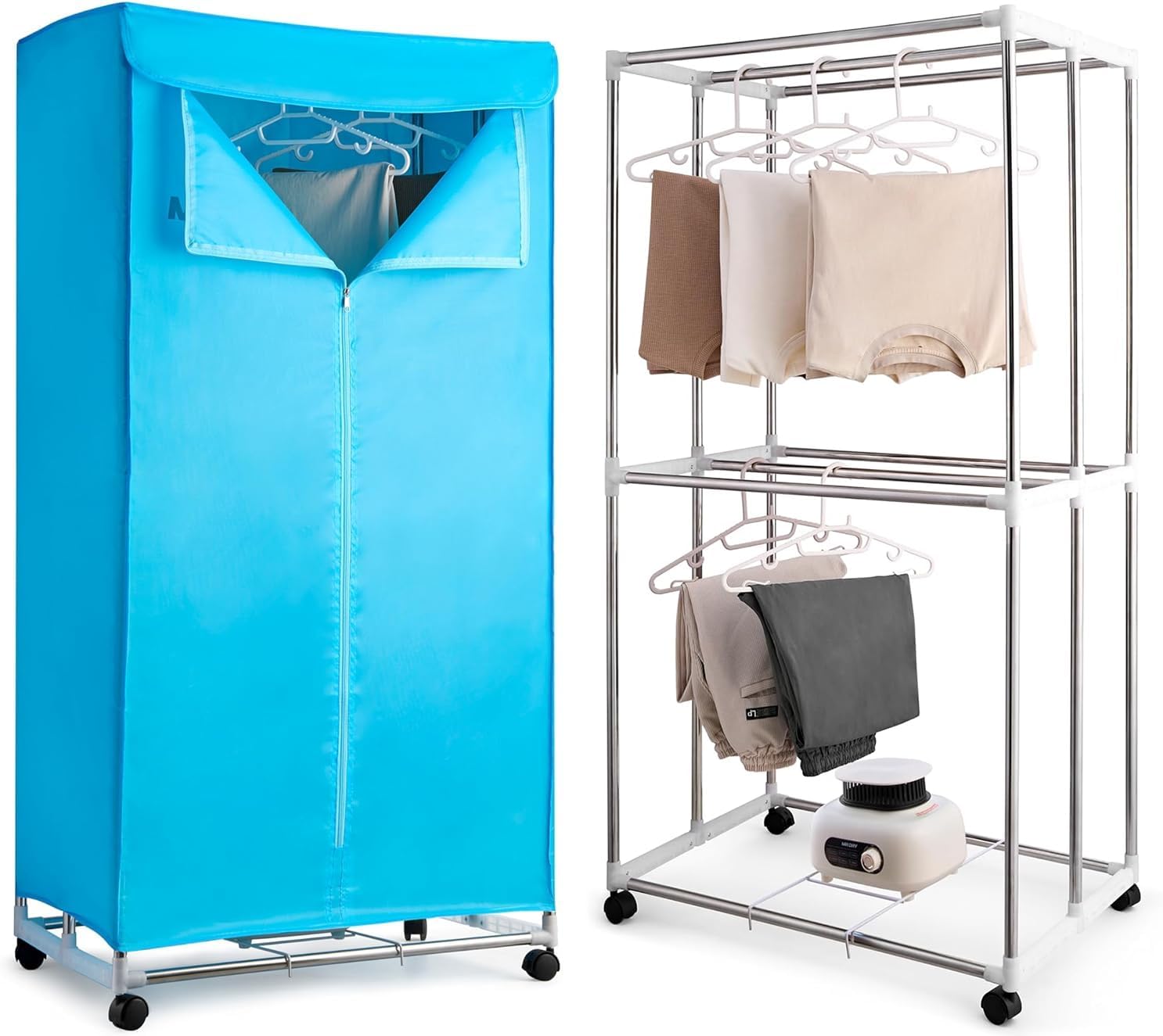 Vivo Technologies Electric Clothes Dryer,2-Tier Foldable Heated Clothes ...