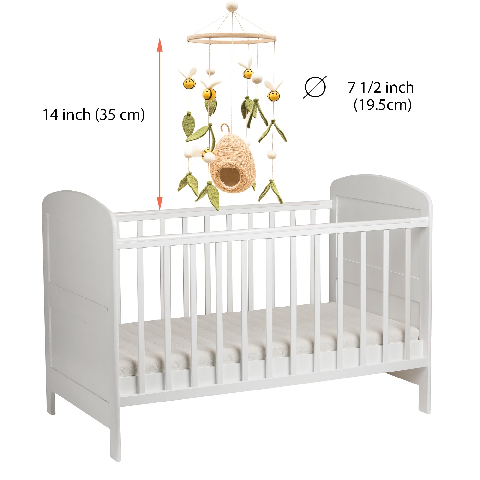 Snapklik.com : GLACIART ONE Baby Nursery Bumble Bee Mobile For Crib ...
