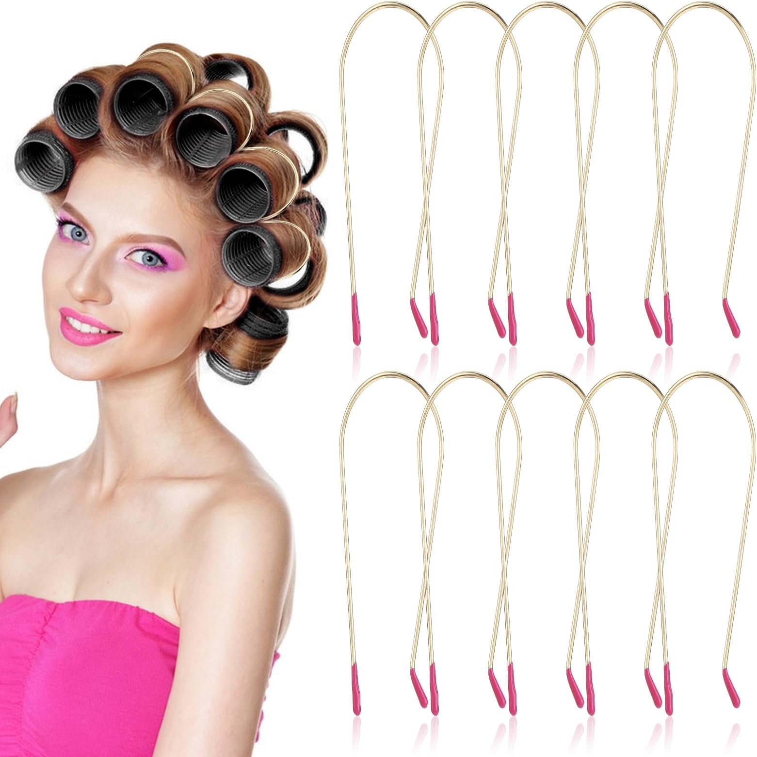 Amazon.com : Aster Hair Curler Clips, 10Pcs Purple Replacement Kit for ...
