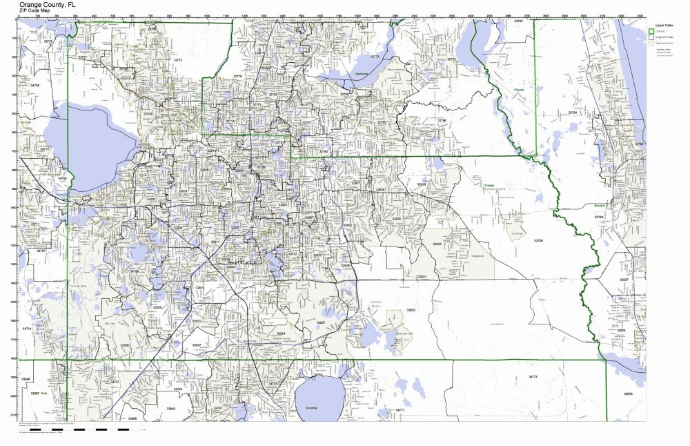 Orange County Zip Code Map Florida