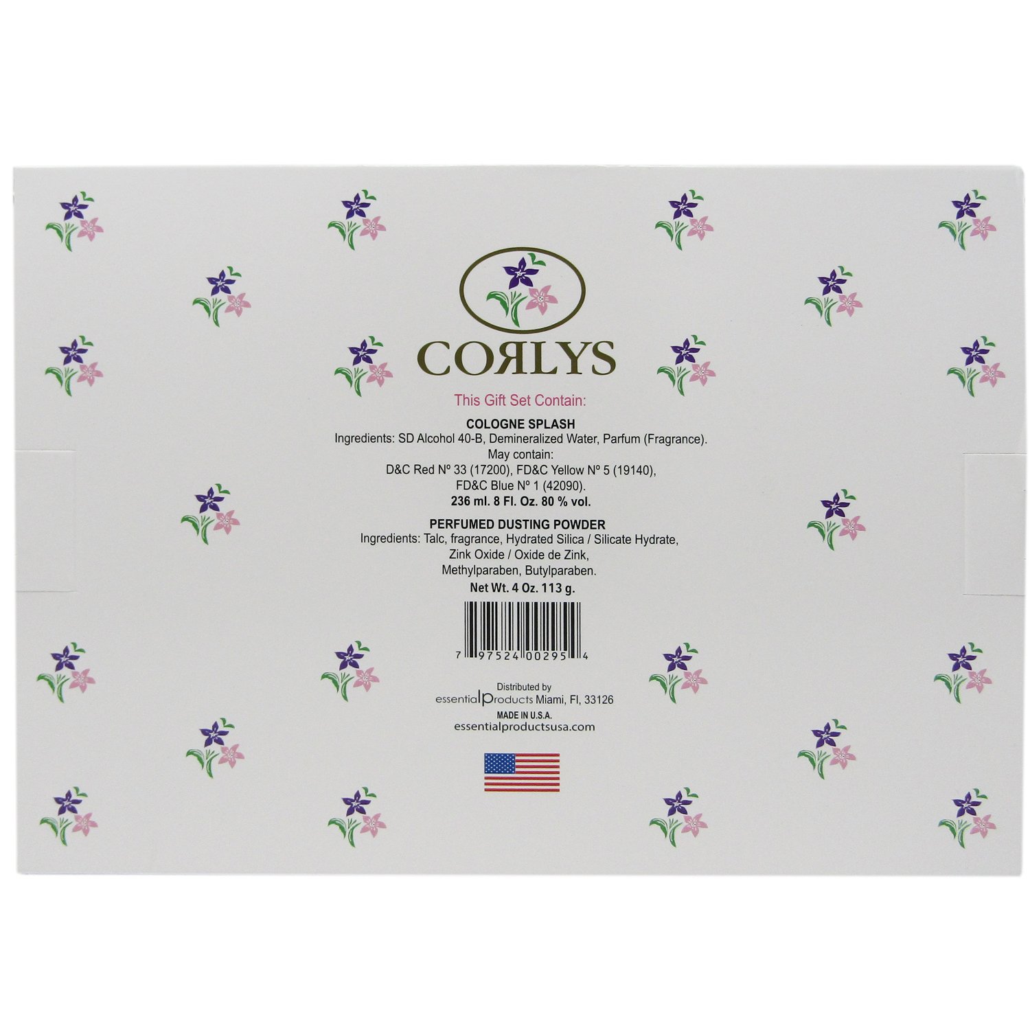corlys Cologne Splash 8oz y quitar el polvo en polvo 3oz Azul – Yaxa ...