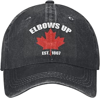 Elbows Up Canada Caps for Men's Free Proud Canadian Mens Baseball Cap ...