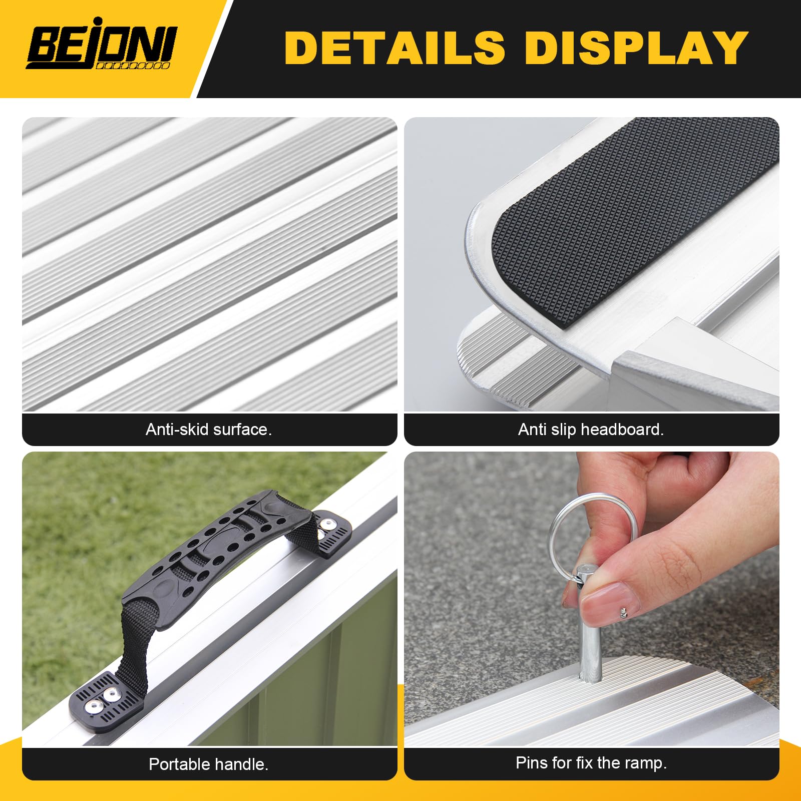 Snapklik.com : Portable Wheelchair Ramp 3FT, Aluminum Folding Handicap ...