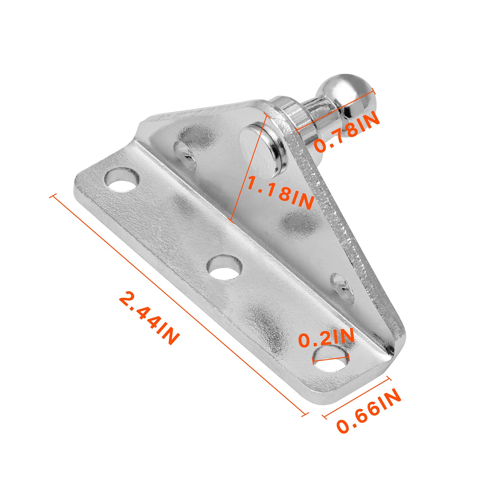 Snapklik.com : 10MM Ball Stud Mounting Brackets, 2 Angled L-Type Mounts ...