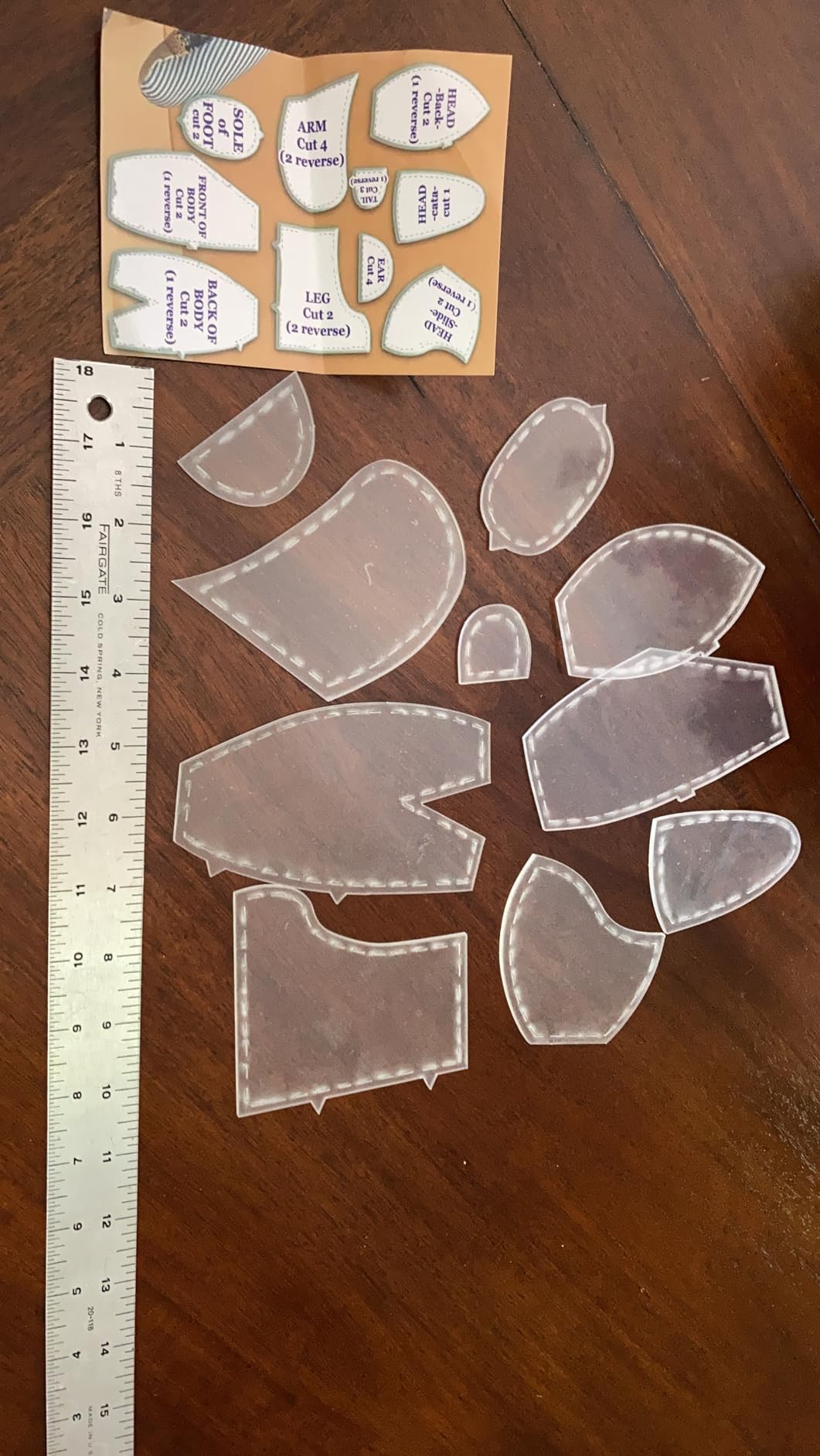 Amazon.com: Memory Bear Template Ruler Set with Instructions - Memory ...