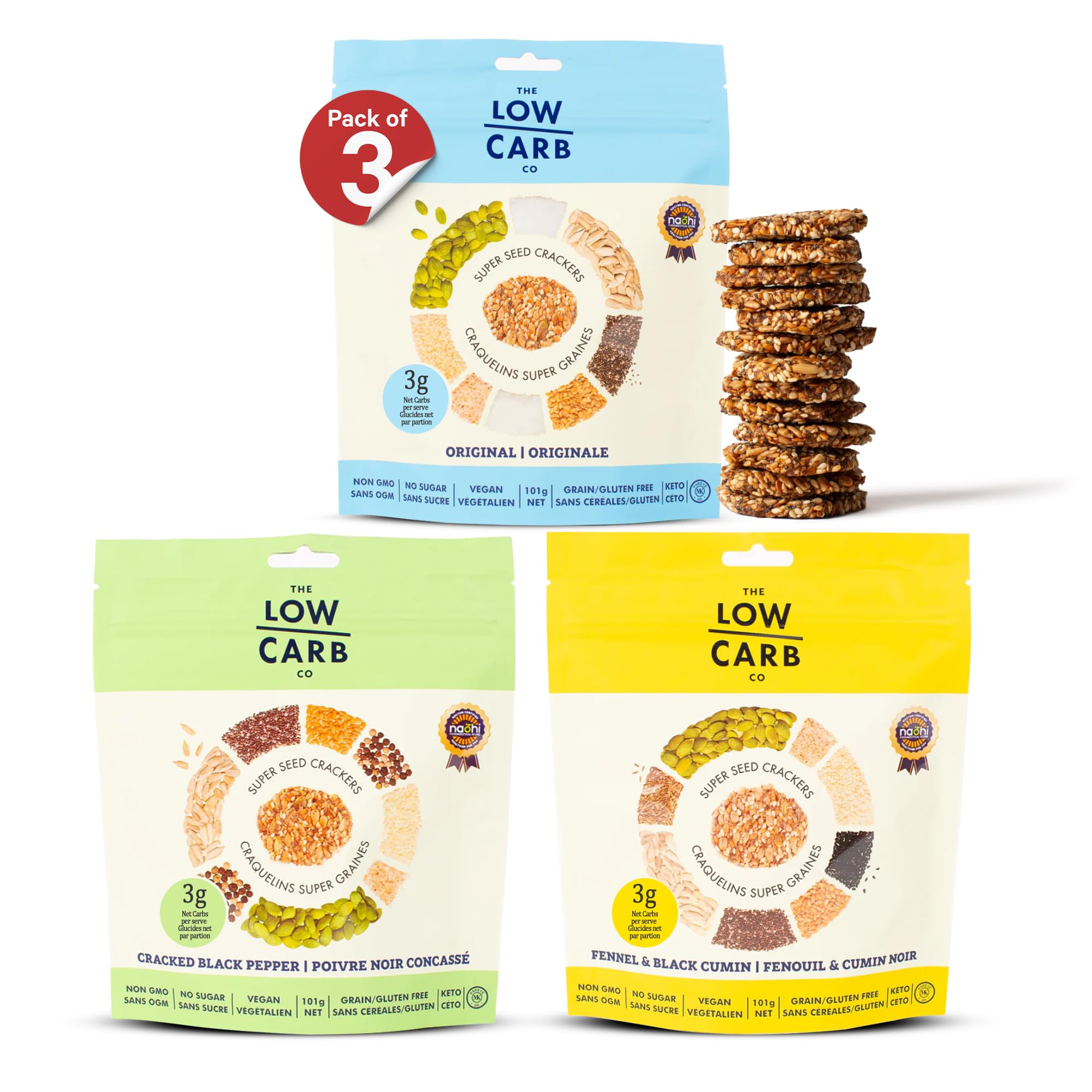 Amazon.com: The Low Carb Co Super Seed Crackers, Gluten Free and Keto ...