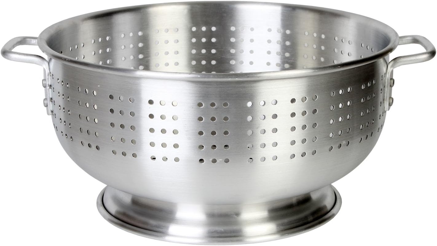 Amazon.com: (16-QT) Aluminum Colander with Handles and Base Heavy Duty ...