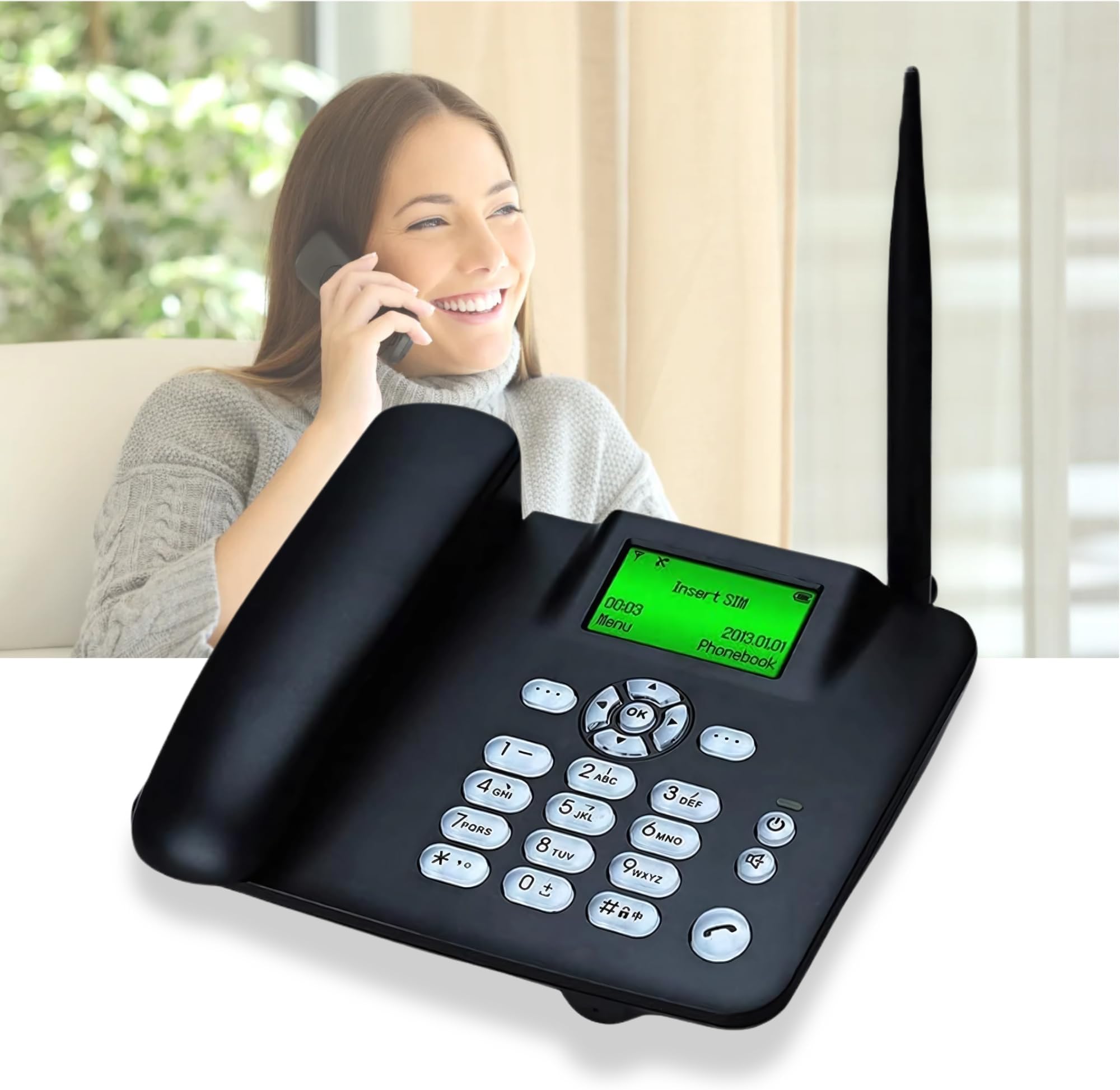 Beetel X73 Cordless 2.4Ghz Landline Phone with Caller ID Display, 2-Way ...