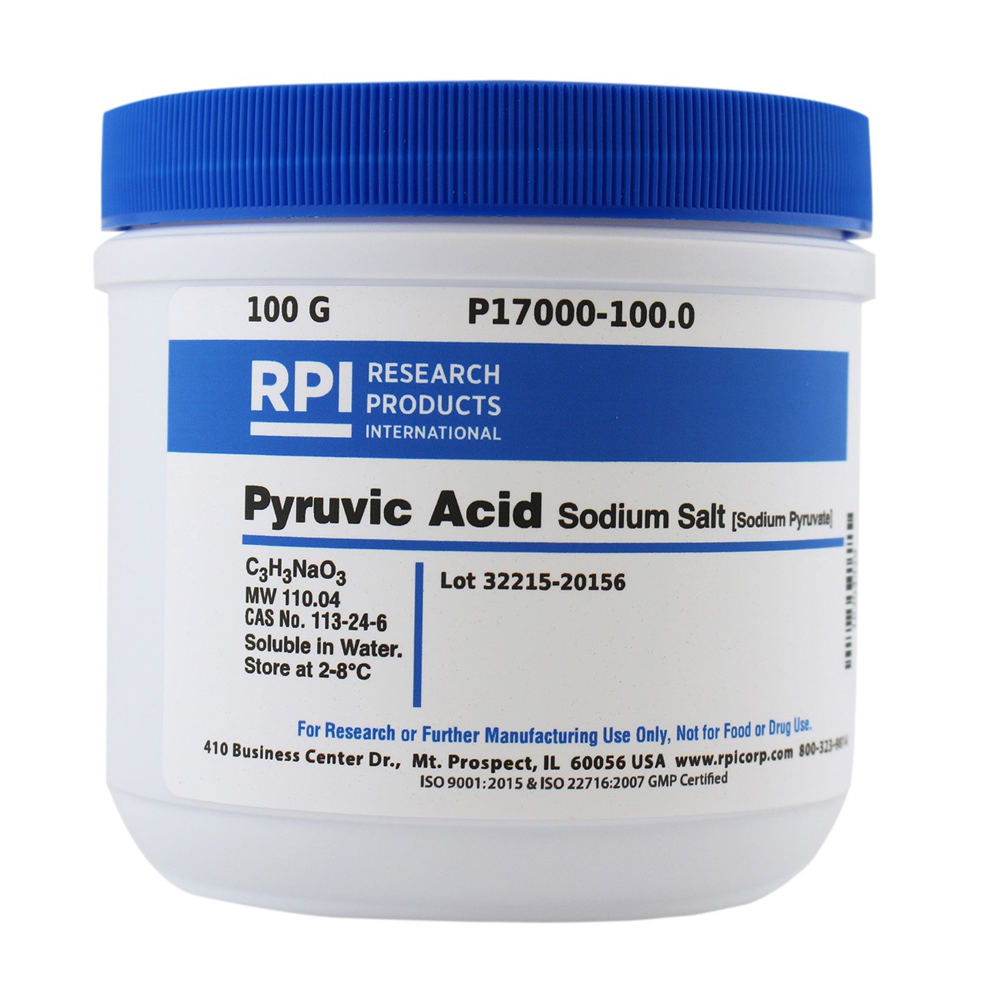 Pyruvic Acid Sodium Salt, [Sodium Pyruvate], 100 Grams: Amazon.com ...