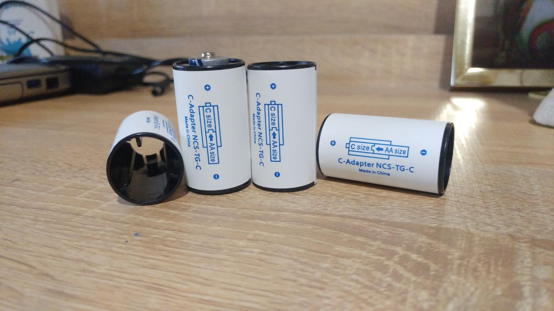 Amazon.com: MINCHEN Pack of 10 C Size Converter Case, AA to C Battery ...