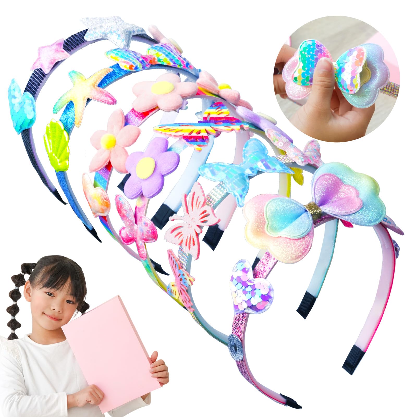 Amazon.co.jp: WeBirth カチューシャ メイキングトイ【パーツ数No.1！星・花・ハート・沢山のデコパーツが楽しい！】日本企業 女の子 プレゼント 手作りキット : おもちゃ