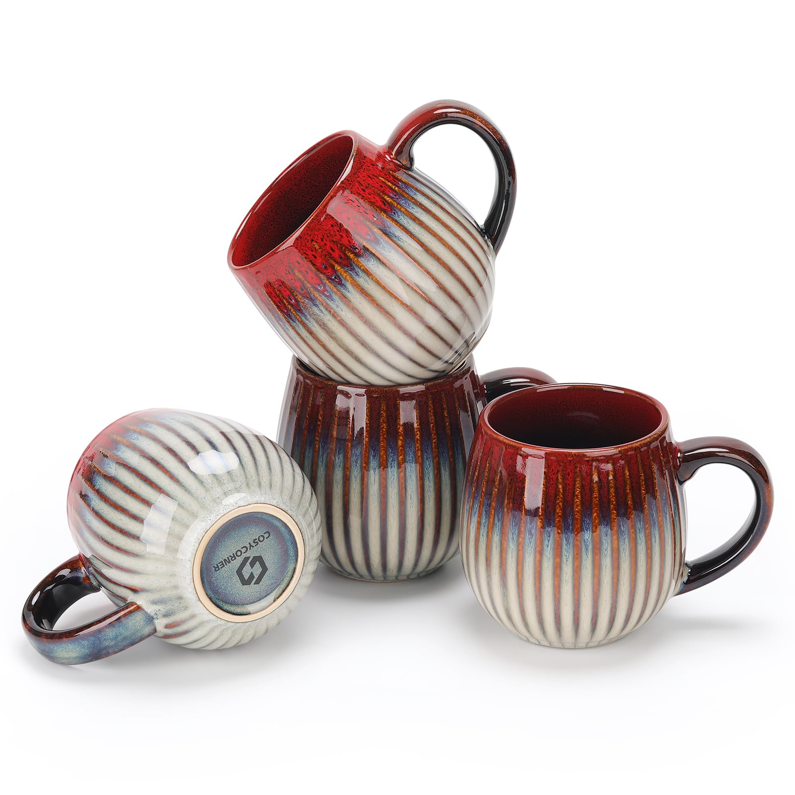 Amazon.com | CosyCorner Ceramic Coffee Mugs Set, 17 oz Large Coffee ...