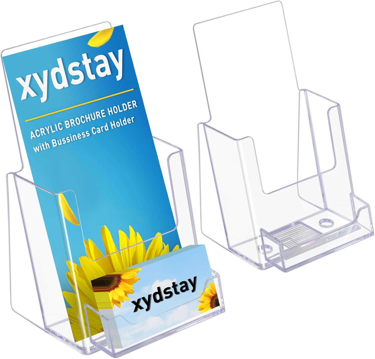 Amazon.com : xydstay 4x9 Acrylic Brochure Holder with Business Card ...