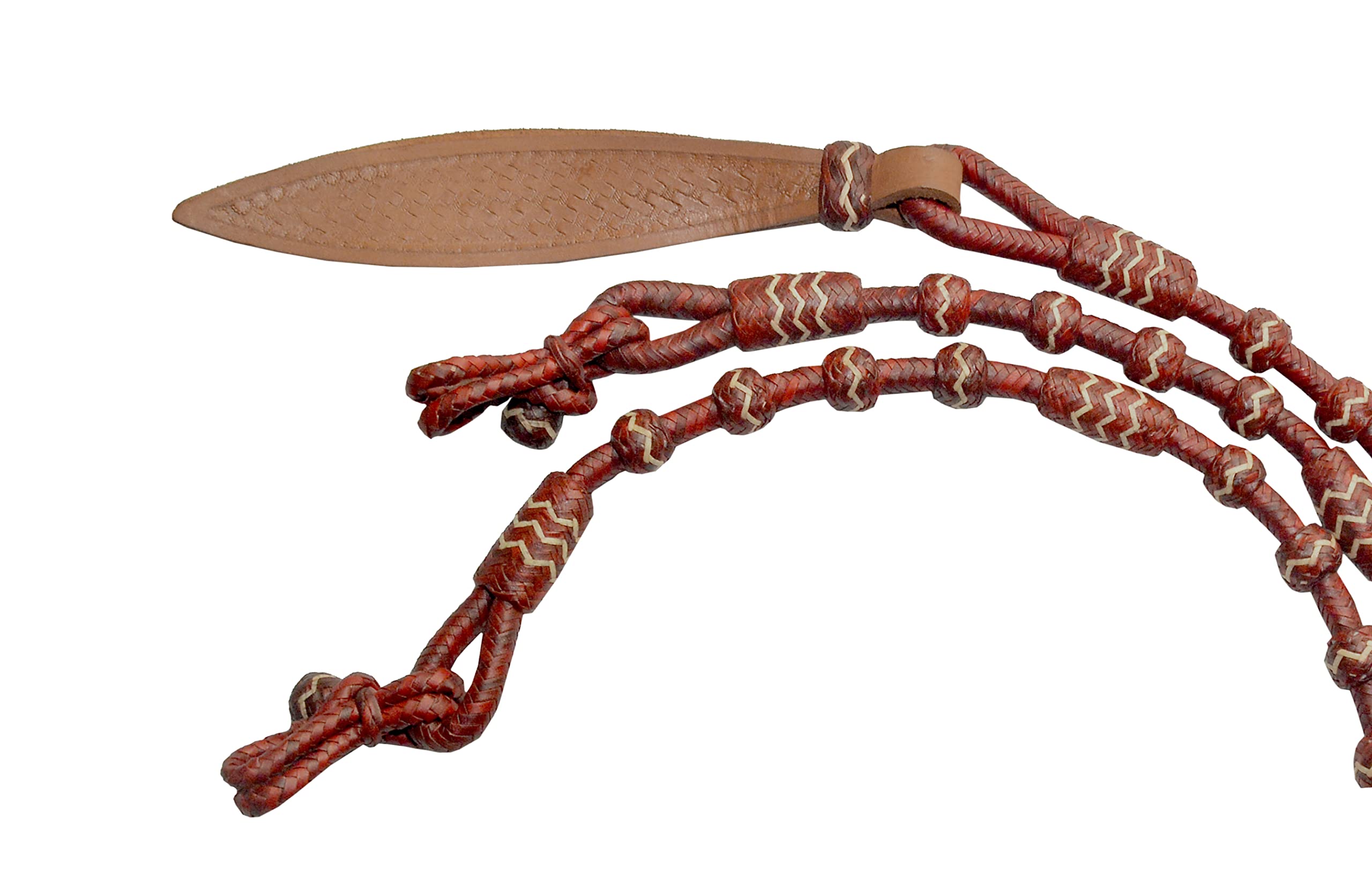 Leather Romel Reins Hand-Braided Rawhide Romal Reins With Leather ...