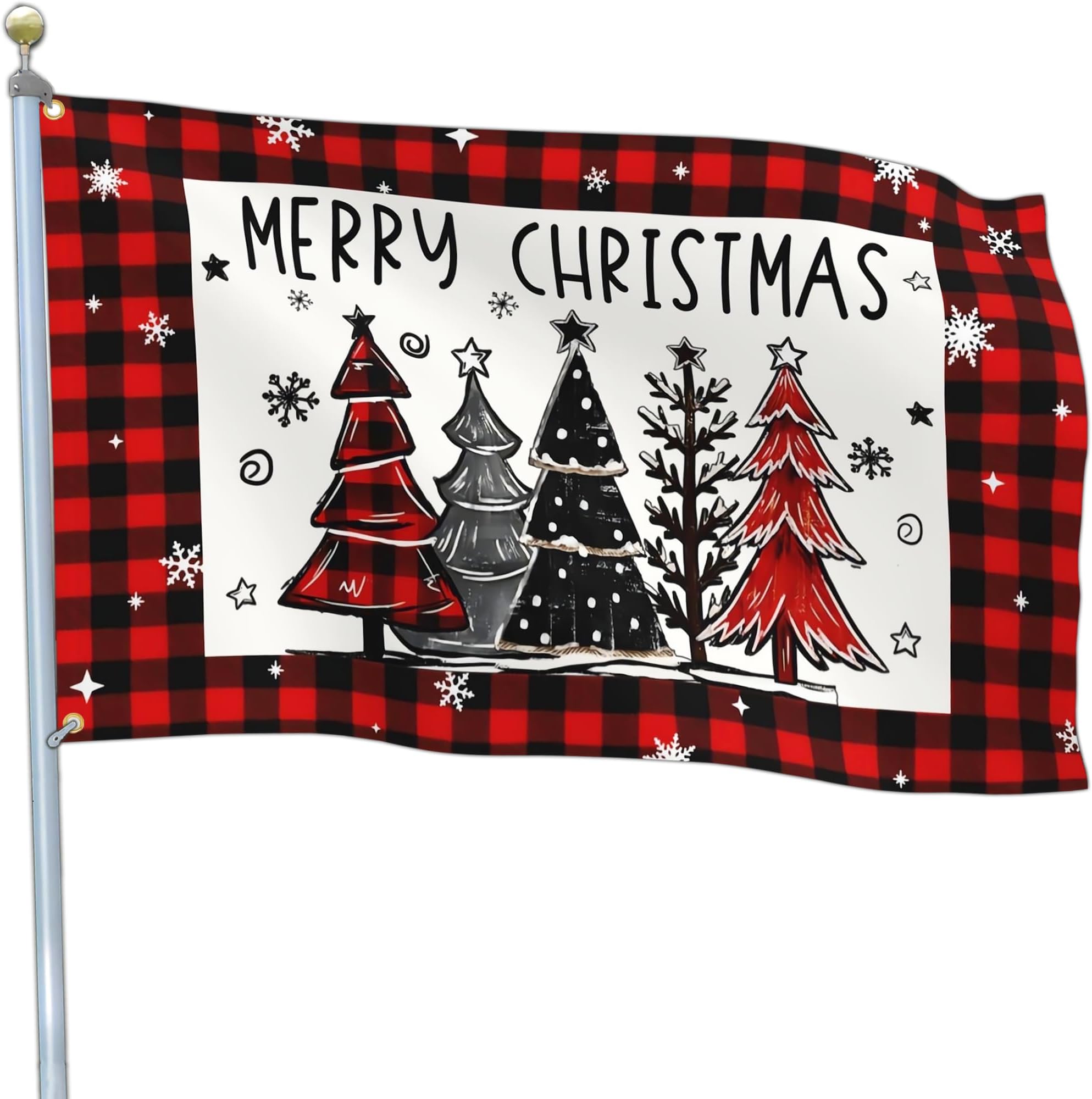 Amazon.com : Aroxtms Merry Christmas Flags 3x5 Outdoor Double Sided ...